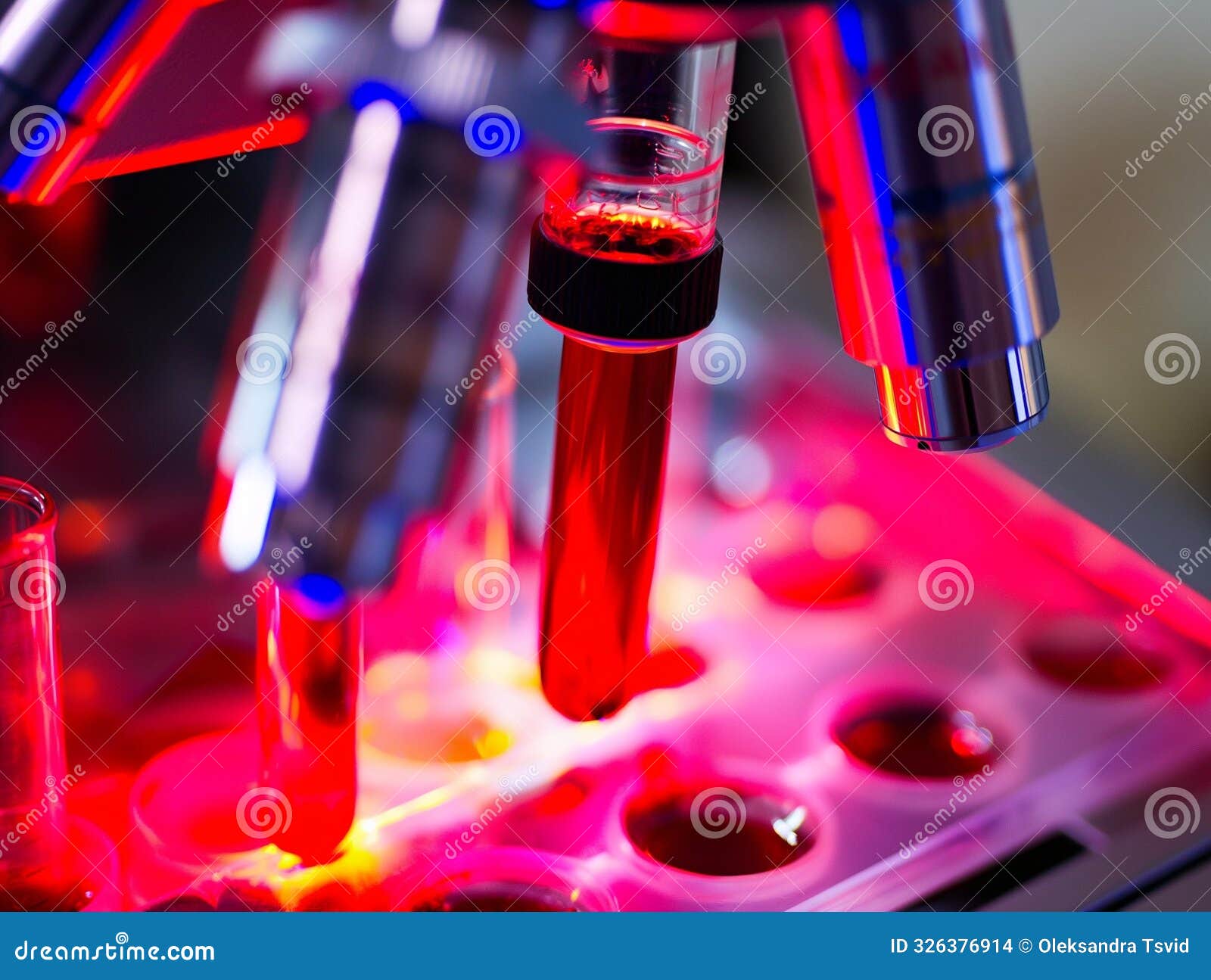 Blood Drawing Equipment in Laboratory for Analysis Stock Photo - Image ...