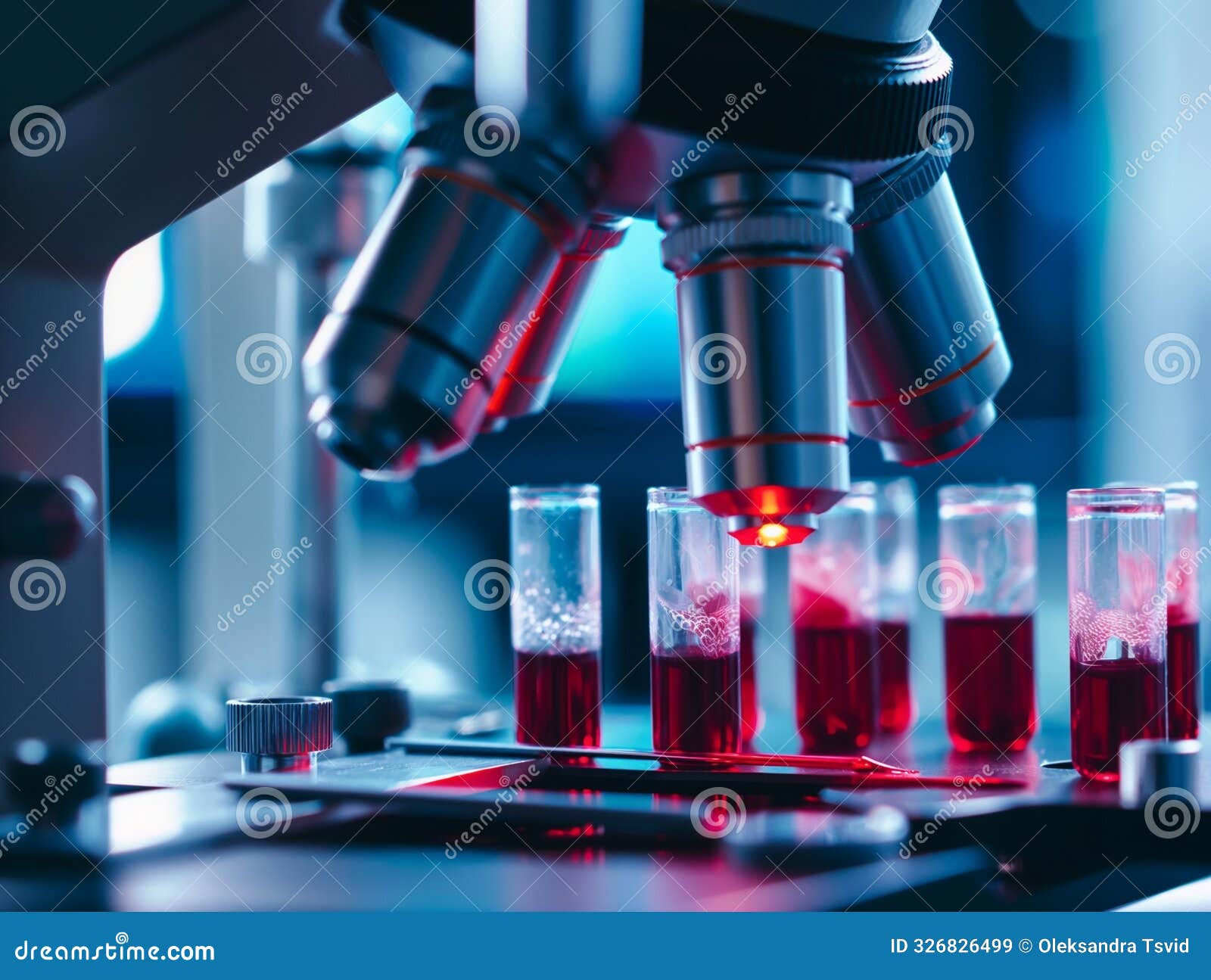 Blood Drawing Equipment in Laboratory for Analysis Stock Image - Image ...