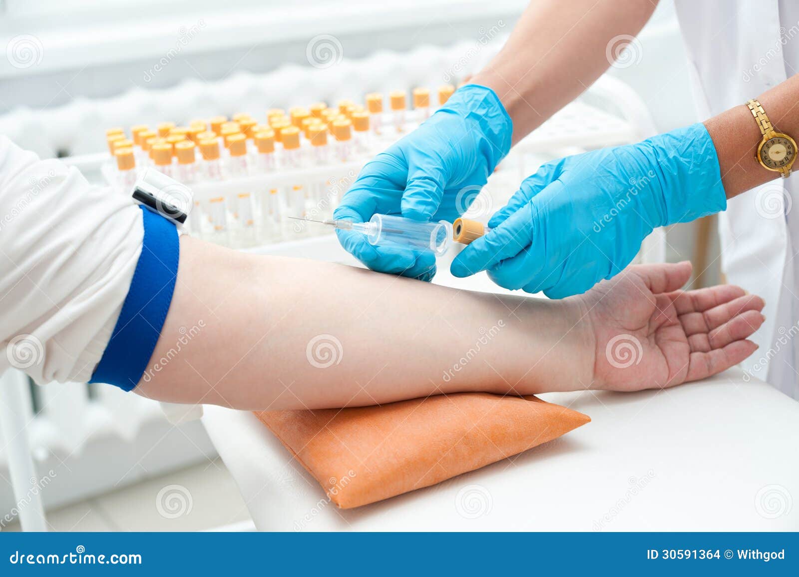 Blood drawing from vein stock photo. Image of paramedical - 30591364