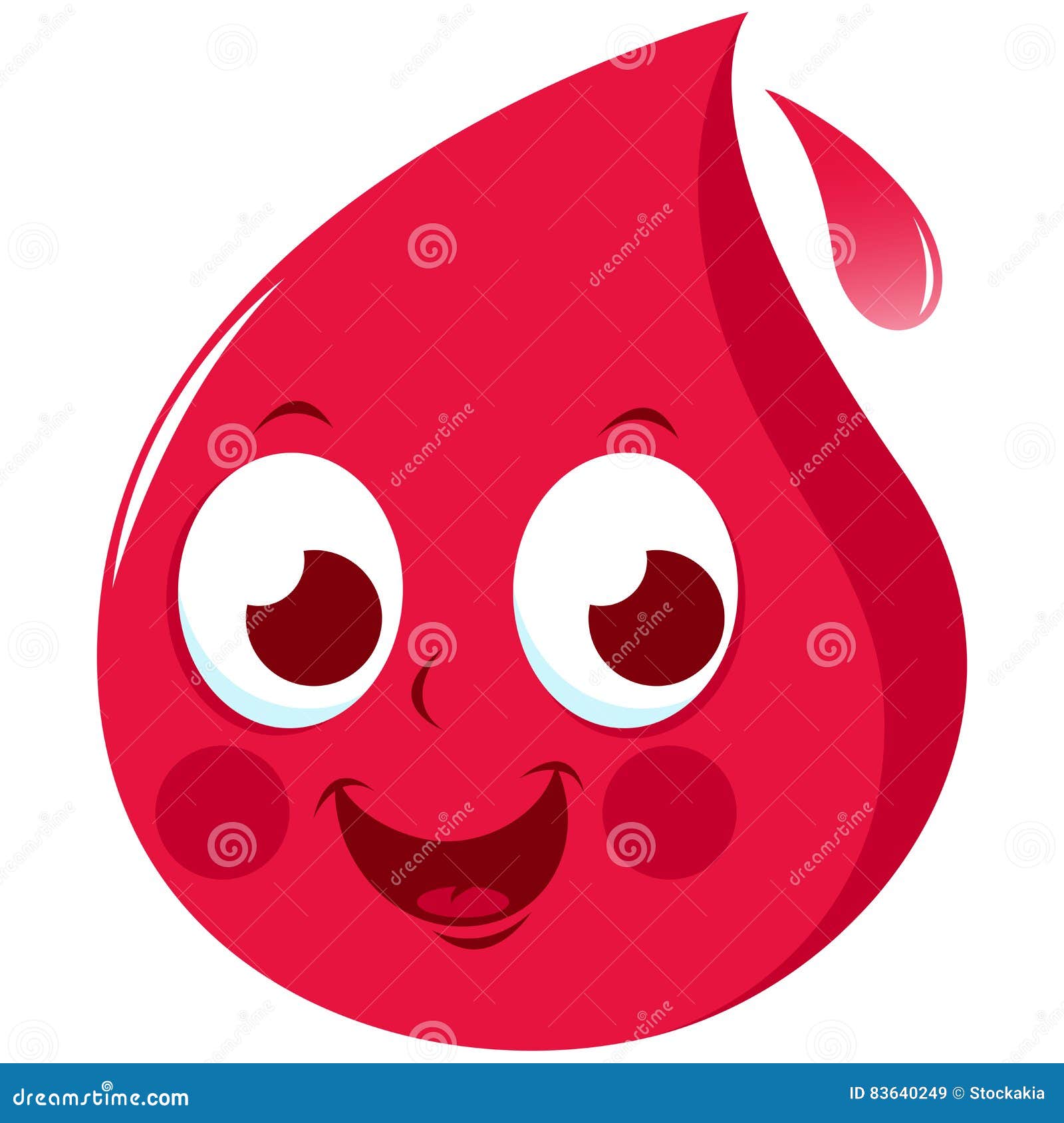 Cartoon Blood Drop Character. Vector Illustration Stock Vector ...