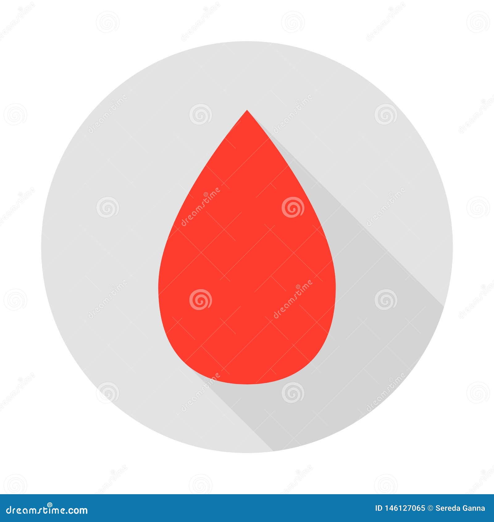 Blood Drop Circle Icon stock vector. Illustration of drop - 146127065
