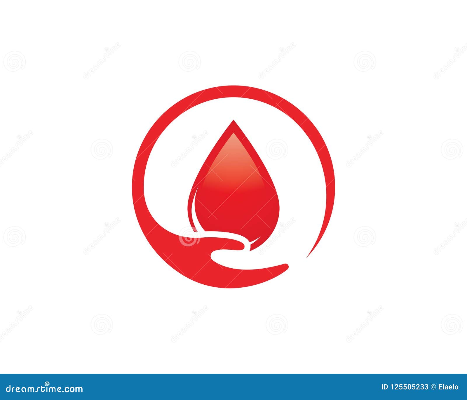 Red Drop Blood Icon, Donor Symbol, Simple Flat Style Illustration ...