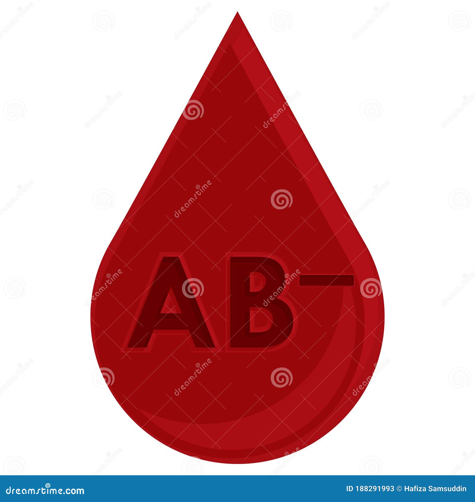 Blood Drop with Blood Group Ab Negative. Vector Illustration Decorative ...