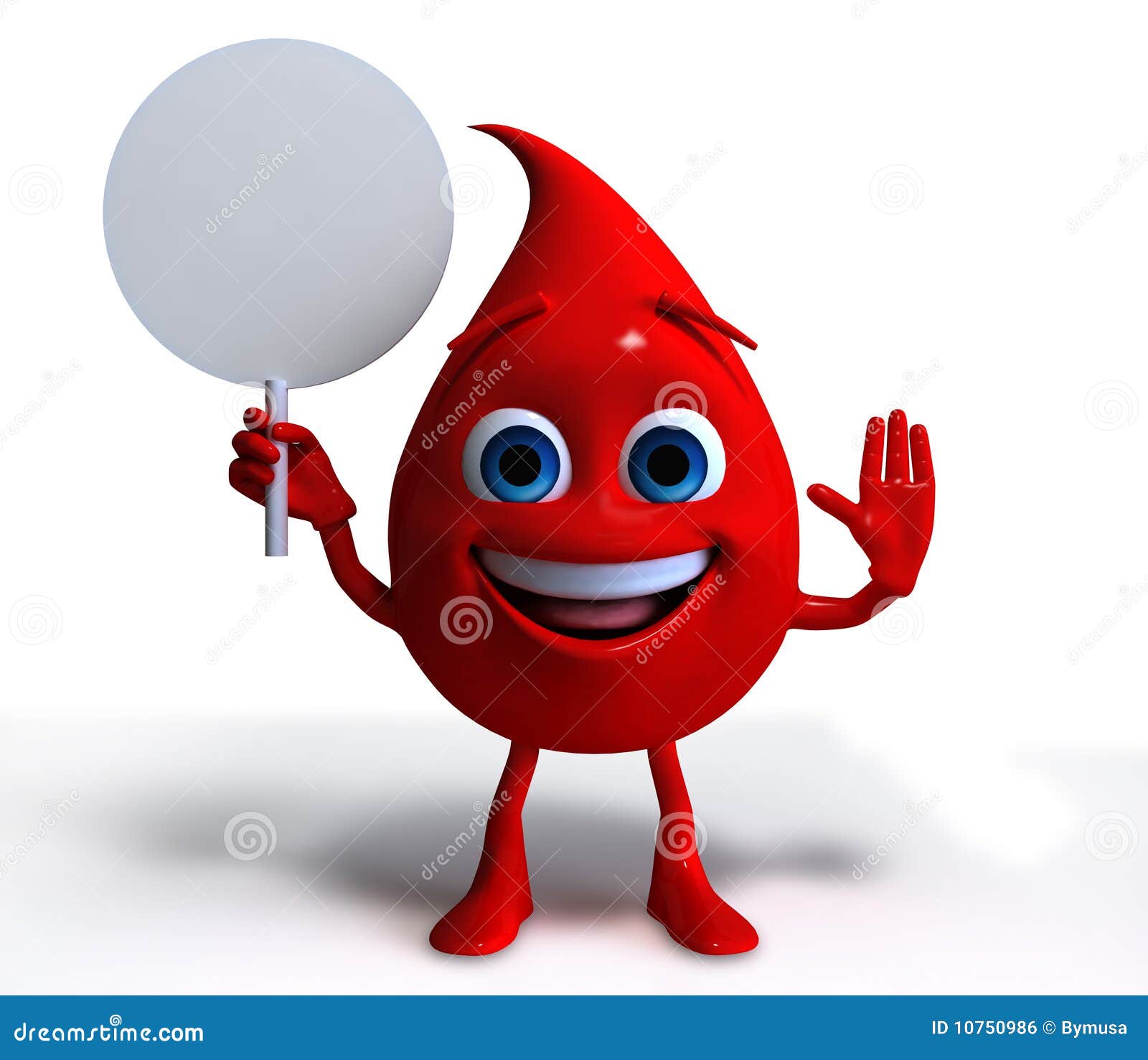 Blood Drop Holding Blank Sign Stock Illustration - Illustration of ...