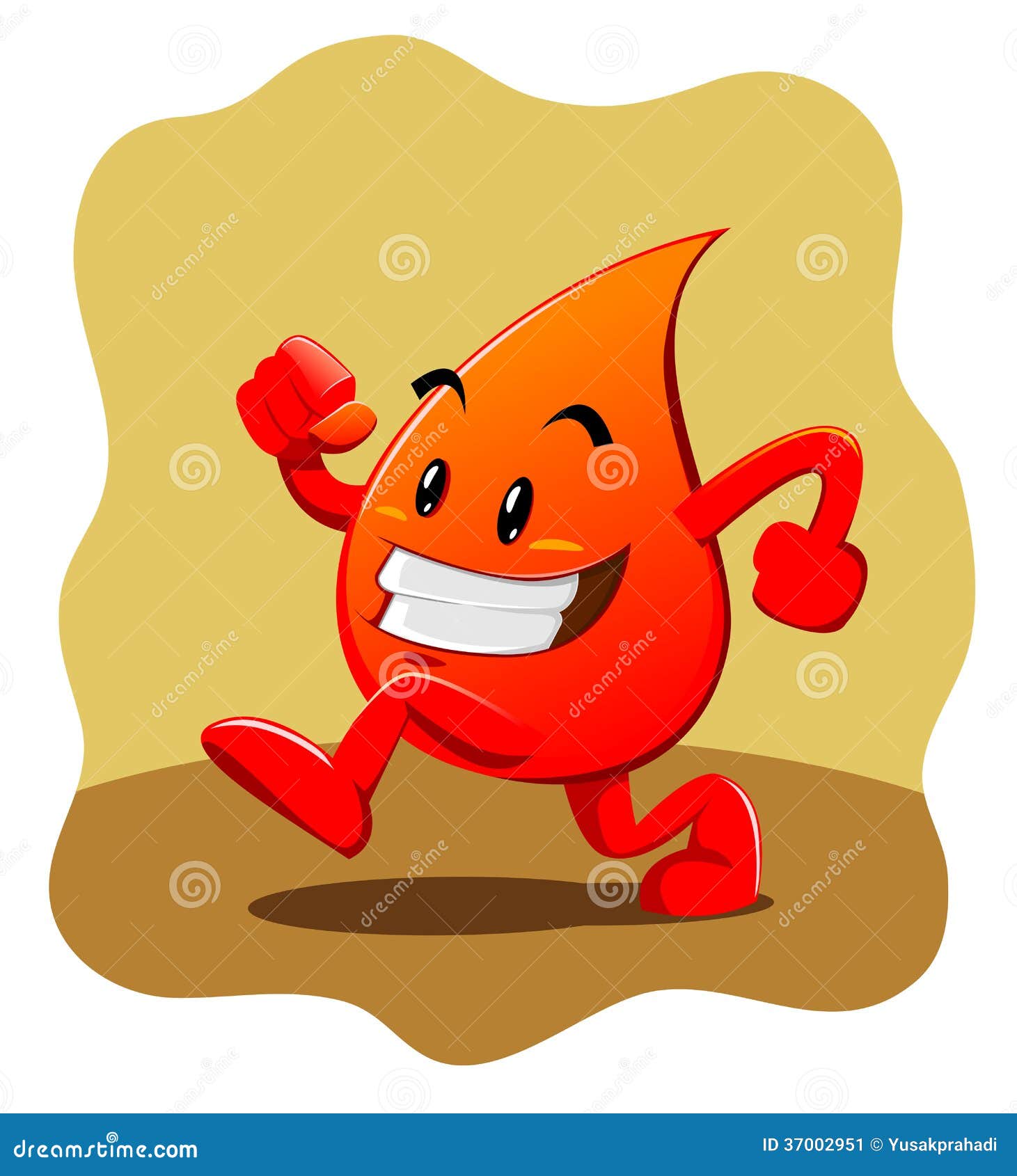 Blood drop mascot stock vector. Illustration of drop - 37002951