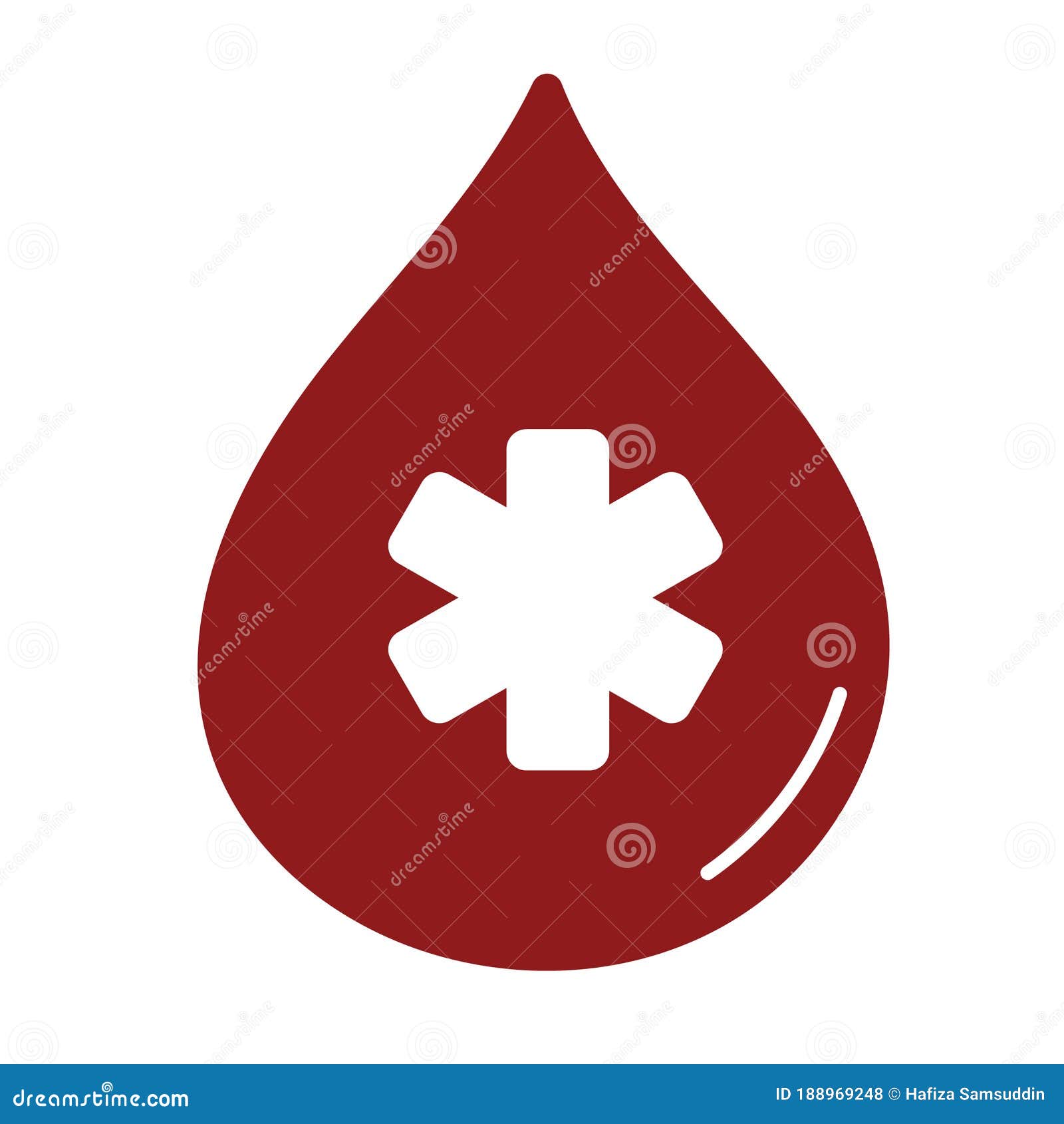 Blood Drop with Medical Symbol. Vector Illustration Decorative Design ...