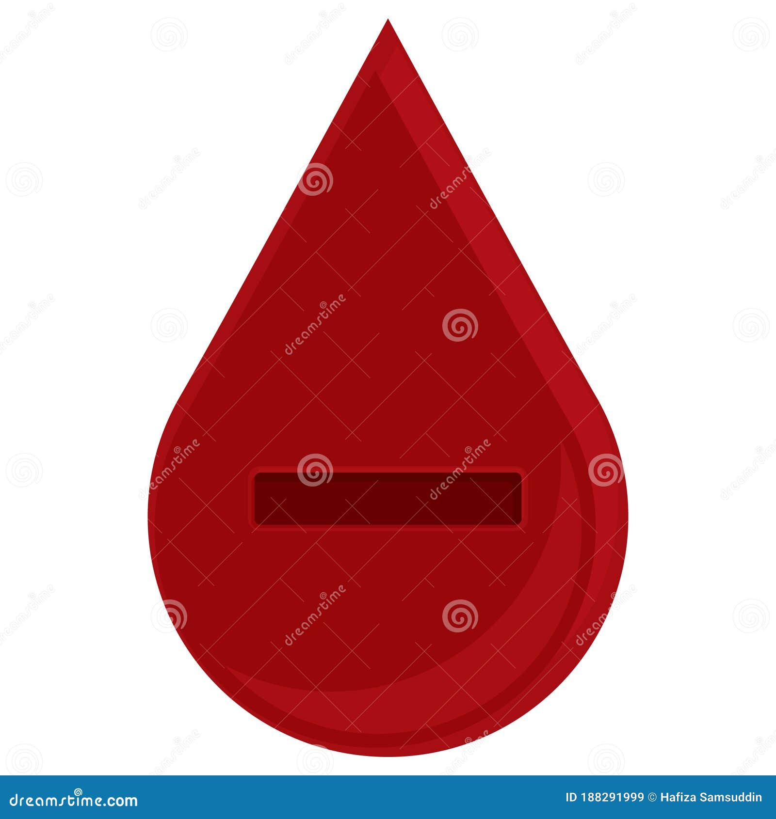 Blood Drop with Minus Sign. Vector Illustration Decorative Design Stock ...