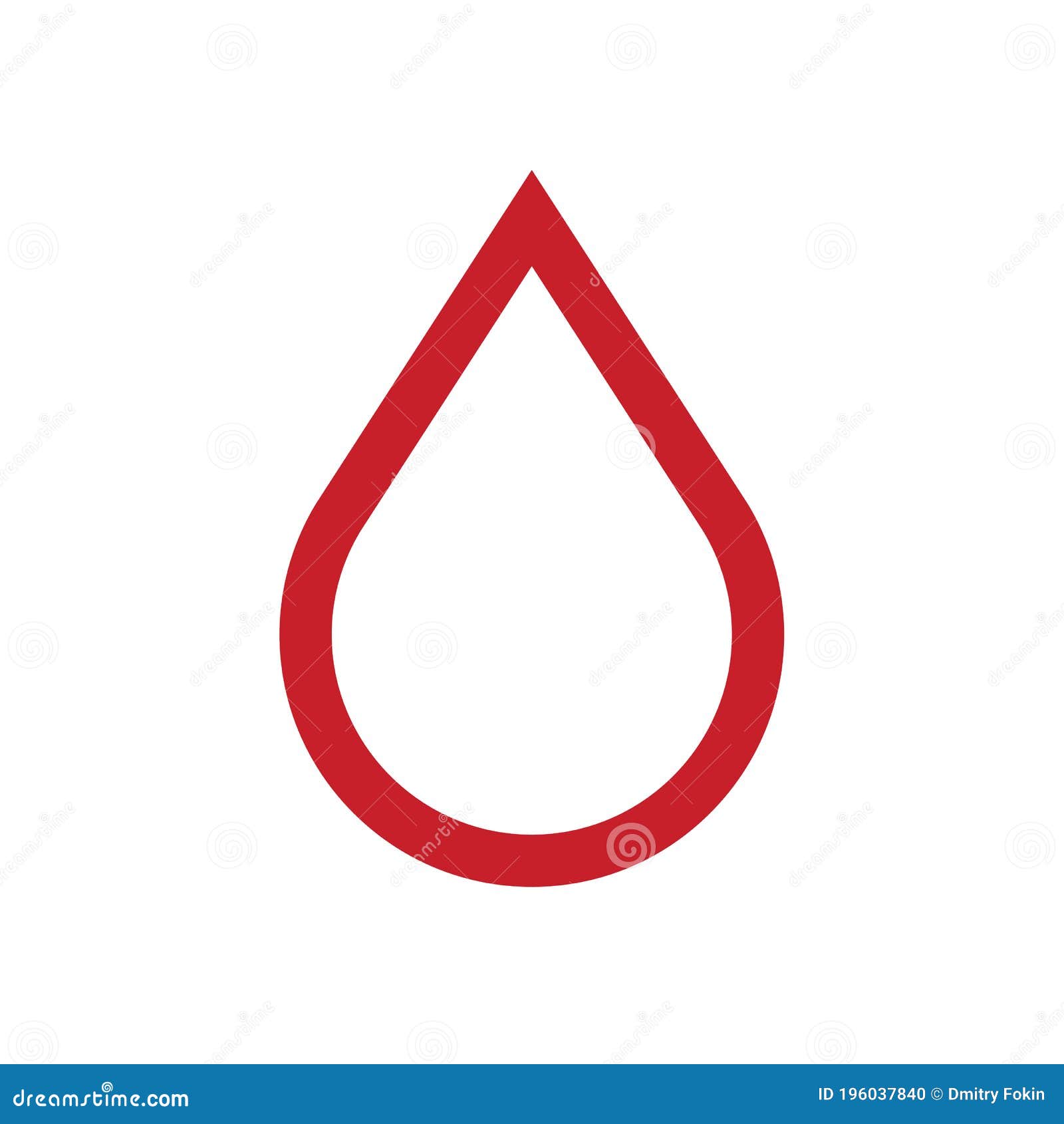 Blood Drop Outline Icon, Modern Minimal Flat Design Style. Vector ...