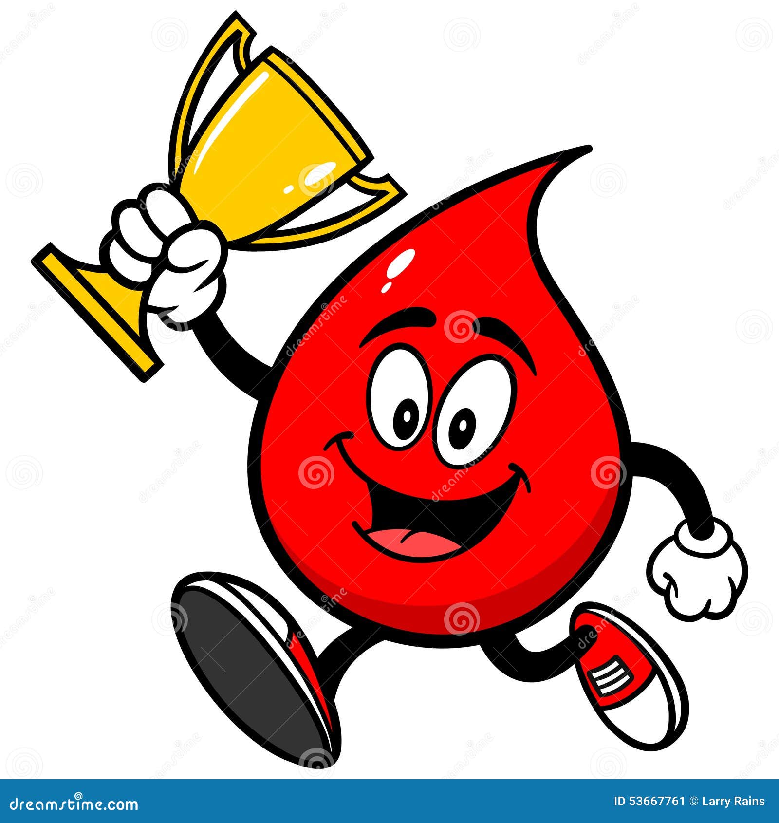 Blood Drop Running with Trophy Stock Vector - Illustration of trophy ...