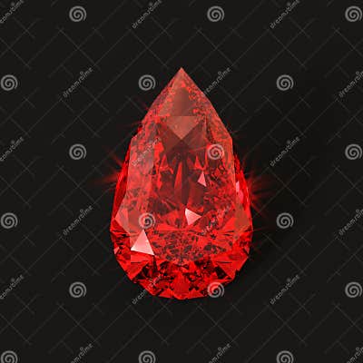 Blood drop shaped ruby stock illustration. Illustration of deluxe ...