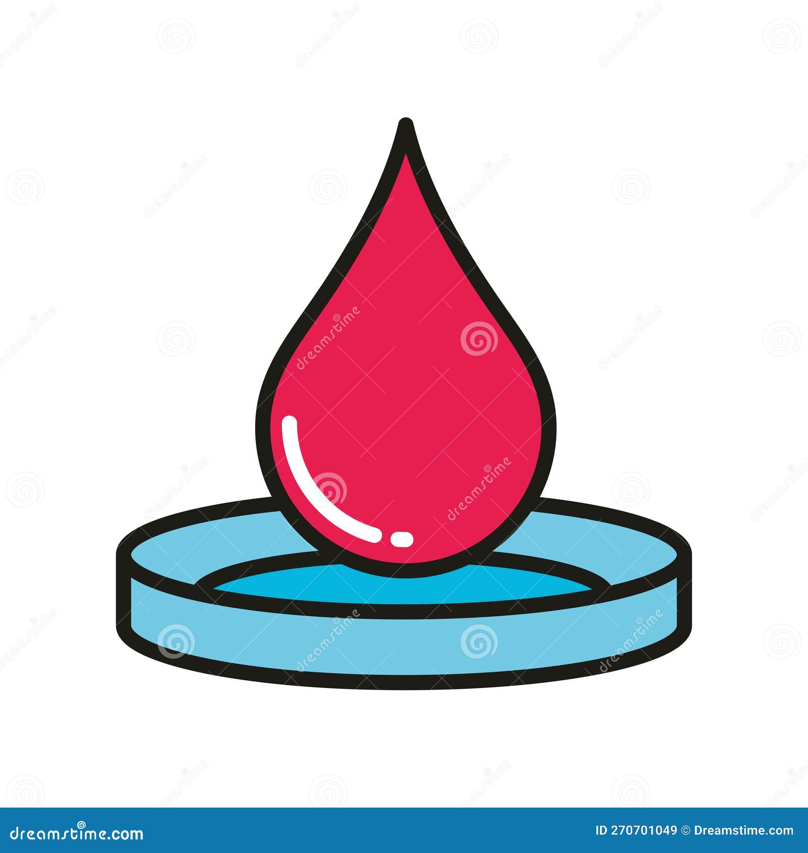 Blood drop testing stock vector. Illustration of laboratory - 270701049