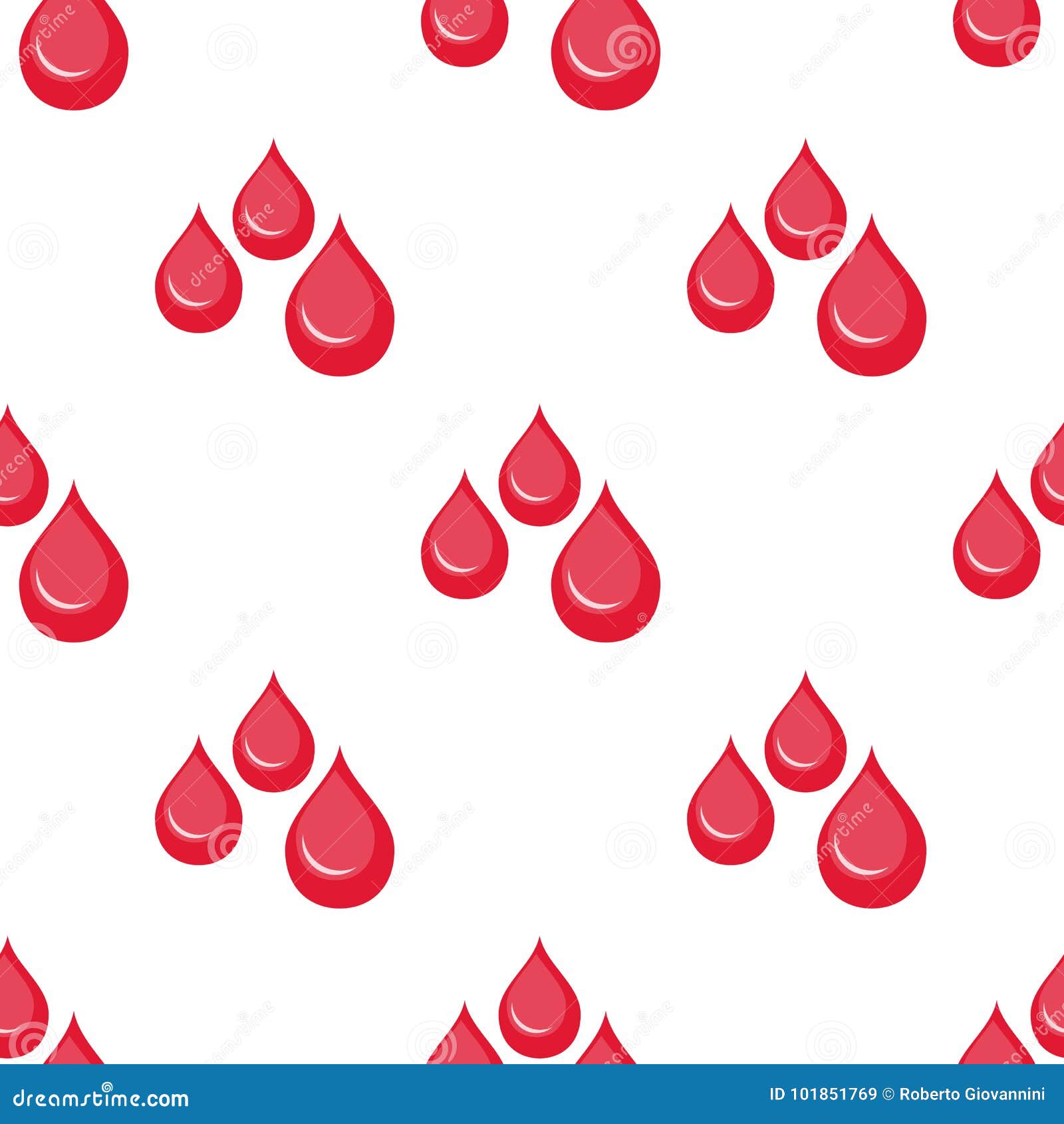Blood Drops Flat Icon Seamless Pattern Stock Vector - Illustration of ...