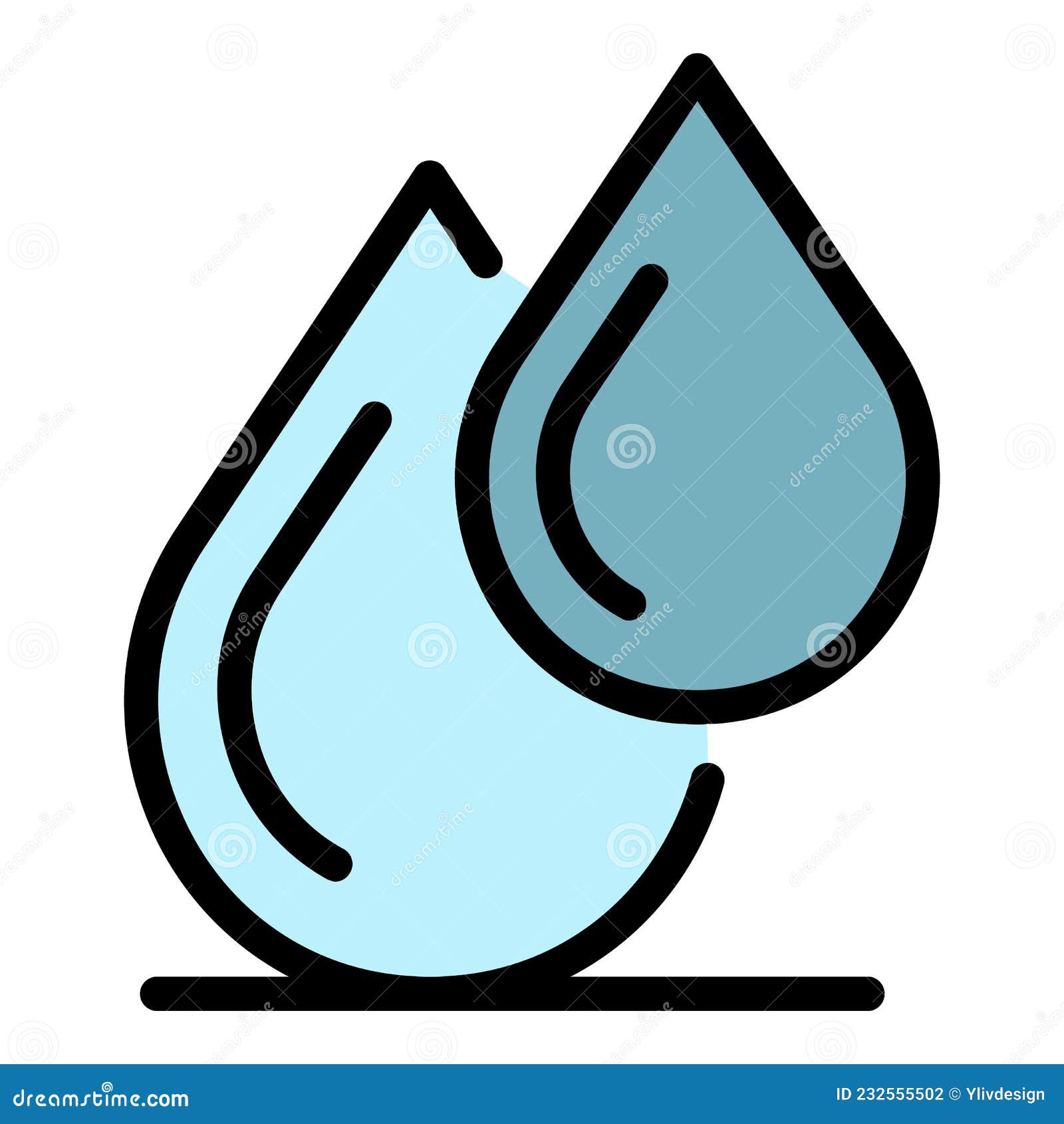 Blood Drops Icon Color Outline Vector Stock Vector - Illustration of ...