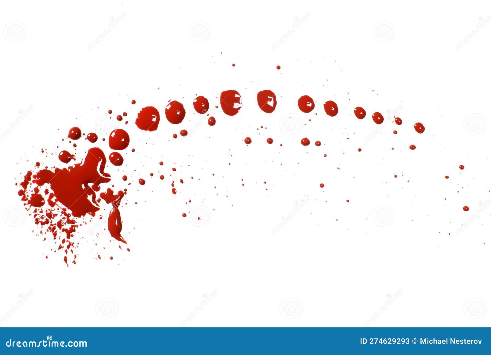 Blood Drops, Splatter or Puddle Isolated on White Stock Image - Image ...