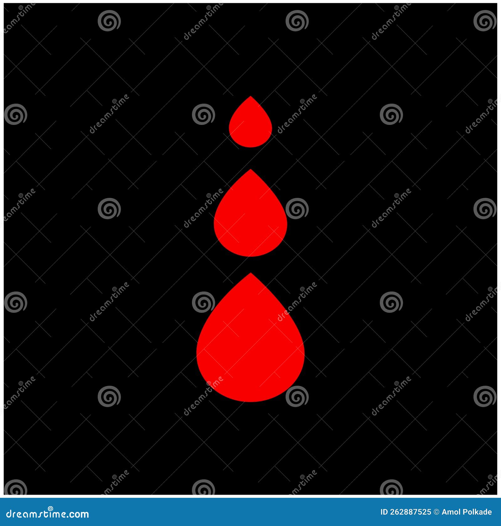 Blood Drops Vector Icon. Red Blood Drops Stock Vector - Illustration of ...