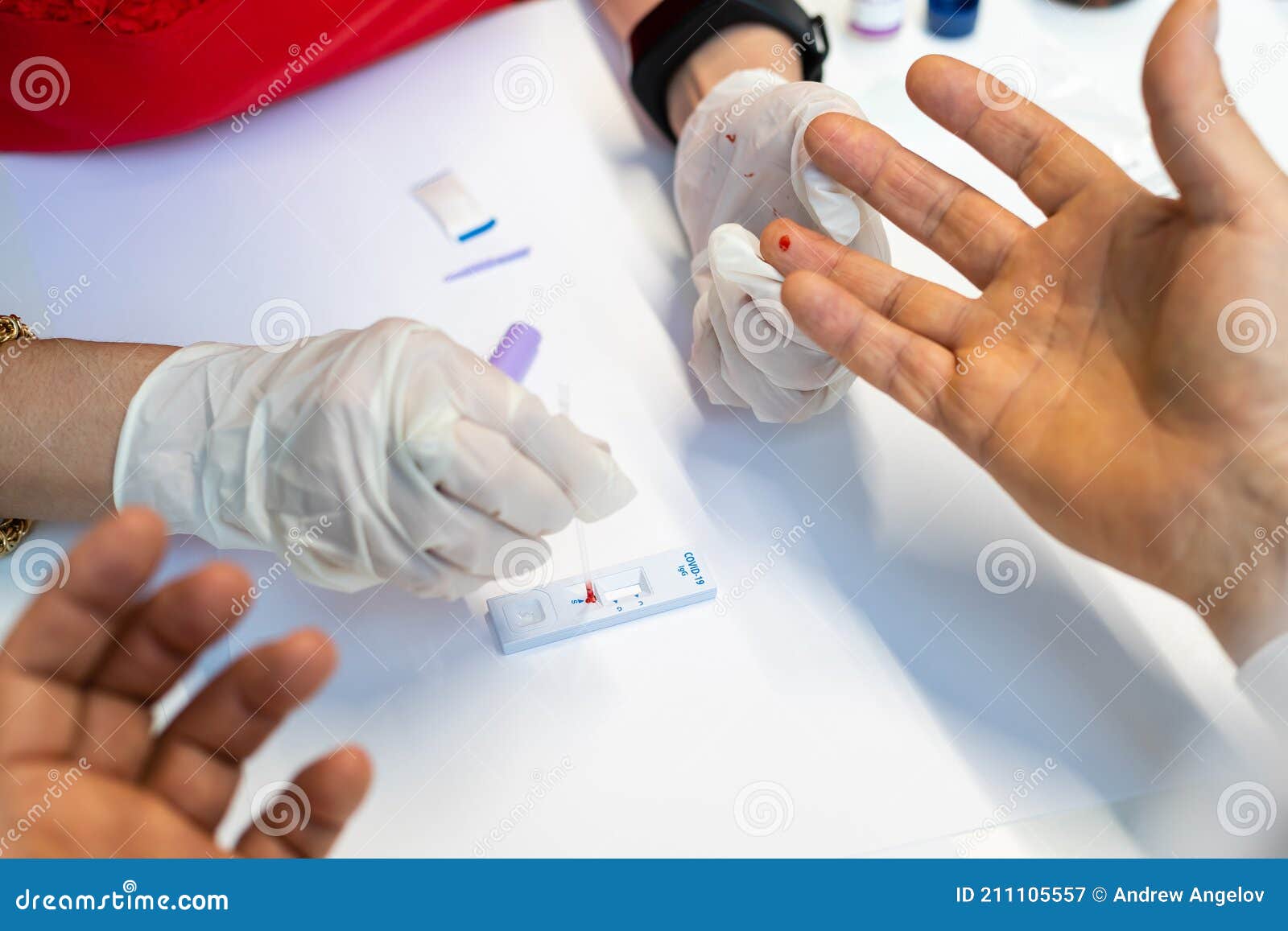 Blood from a Finger Fence, Take a Blood Test Stock Image - Image of ...