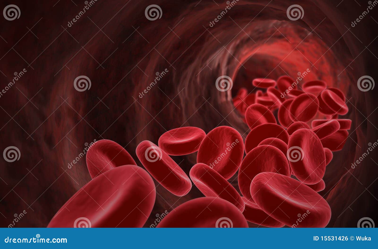 Blood Flowing Through An Artery Or Vein 3D Rendering Illustration ...