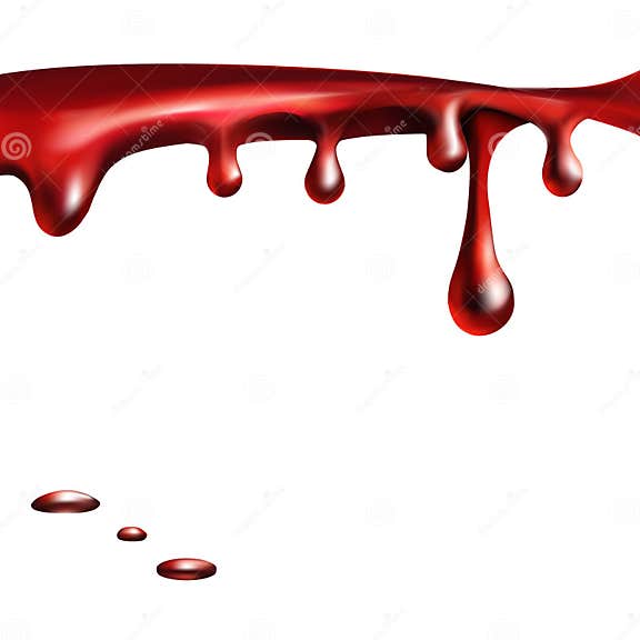 Blood Flowing, in Motion Blood Trickling Down, Vector Stock Vector ...