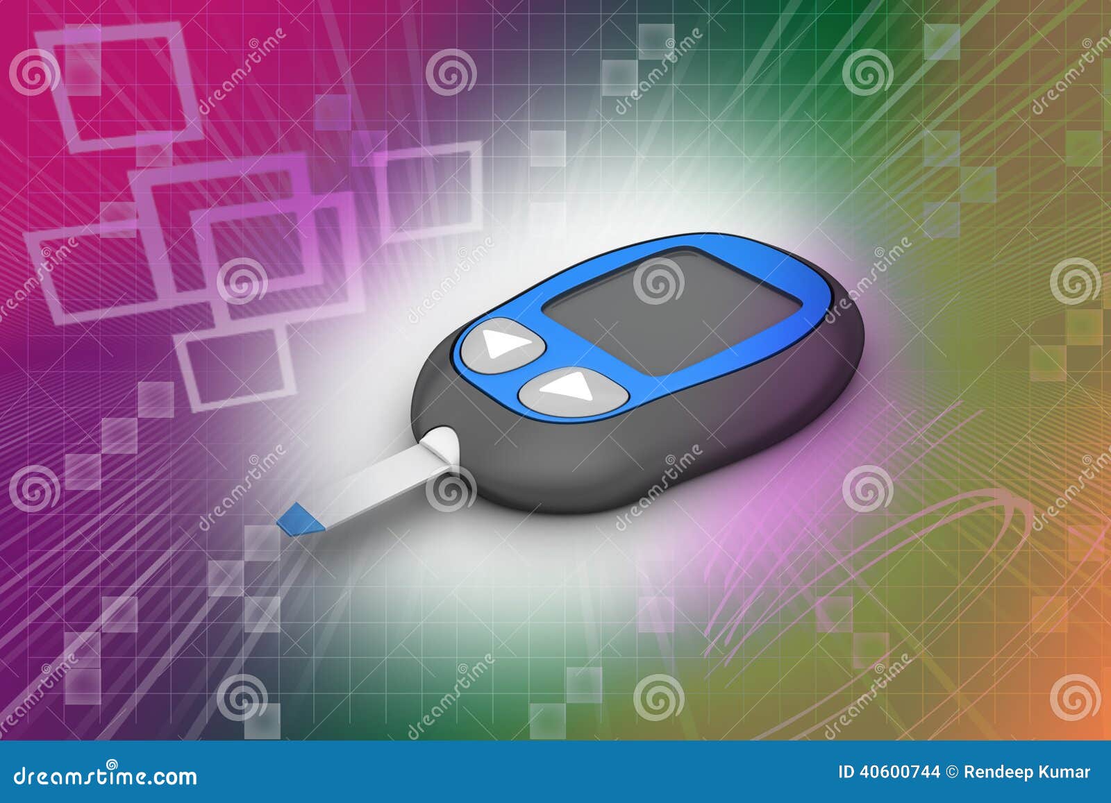 Blood glucose test strips stock illustration. Illustration of ...