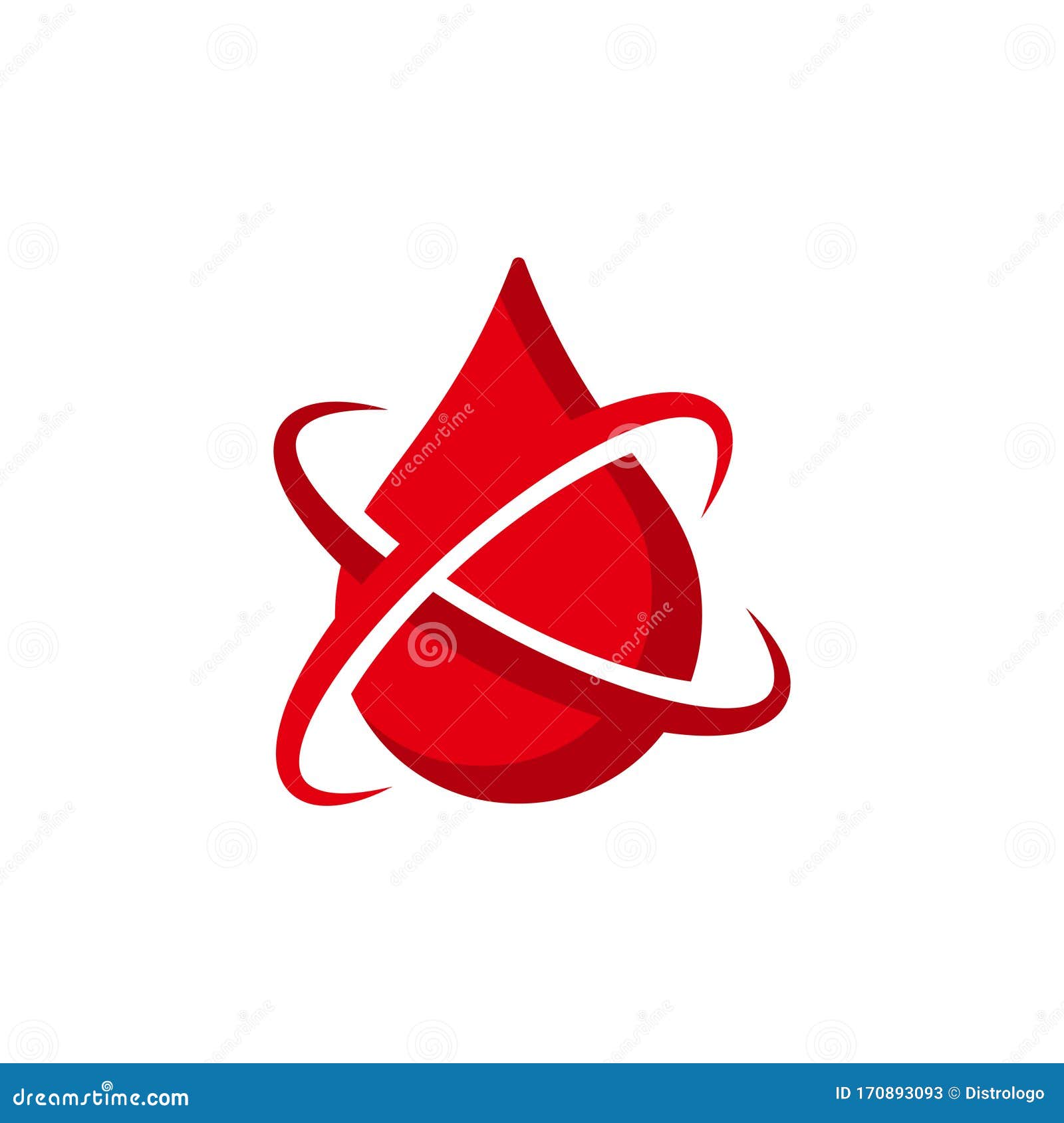 Blood Health Care Vector Icon Design. Red Blood Drop in Flat Design ...