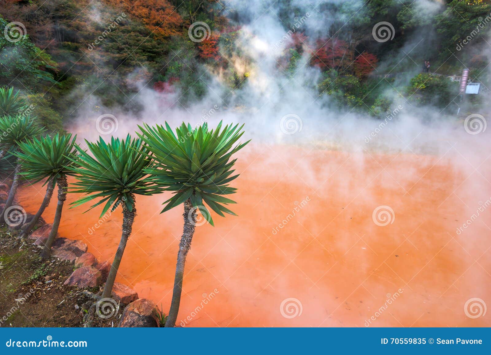 Blood Hell Hot spring stock image. Image of oita, japan - 70559835