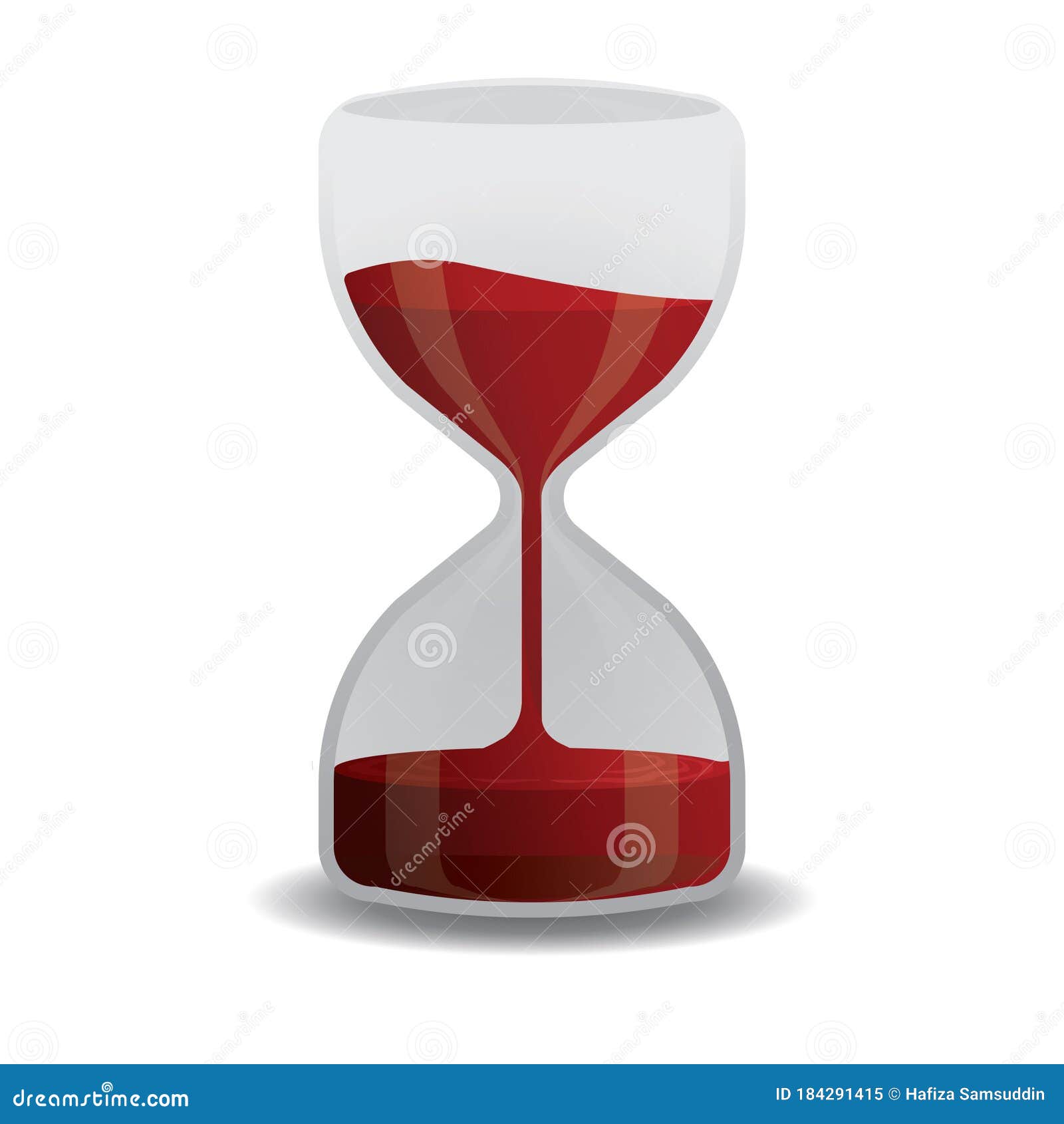 Blood in Hour Glass. Vector Illustration Decorative Background Design ...