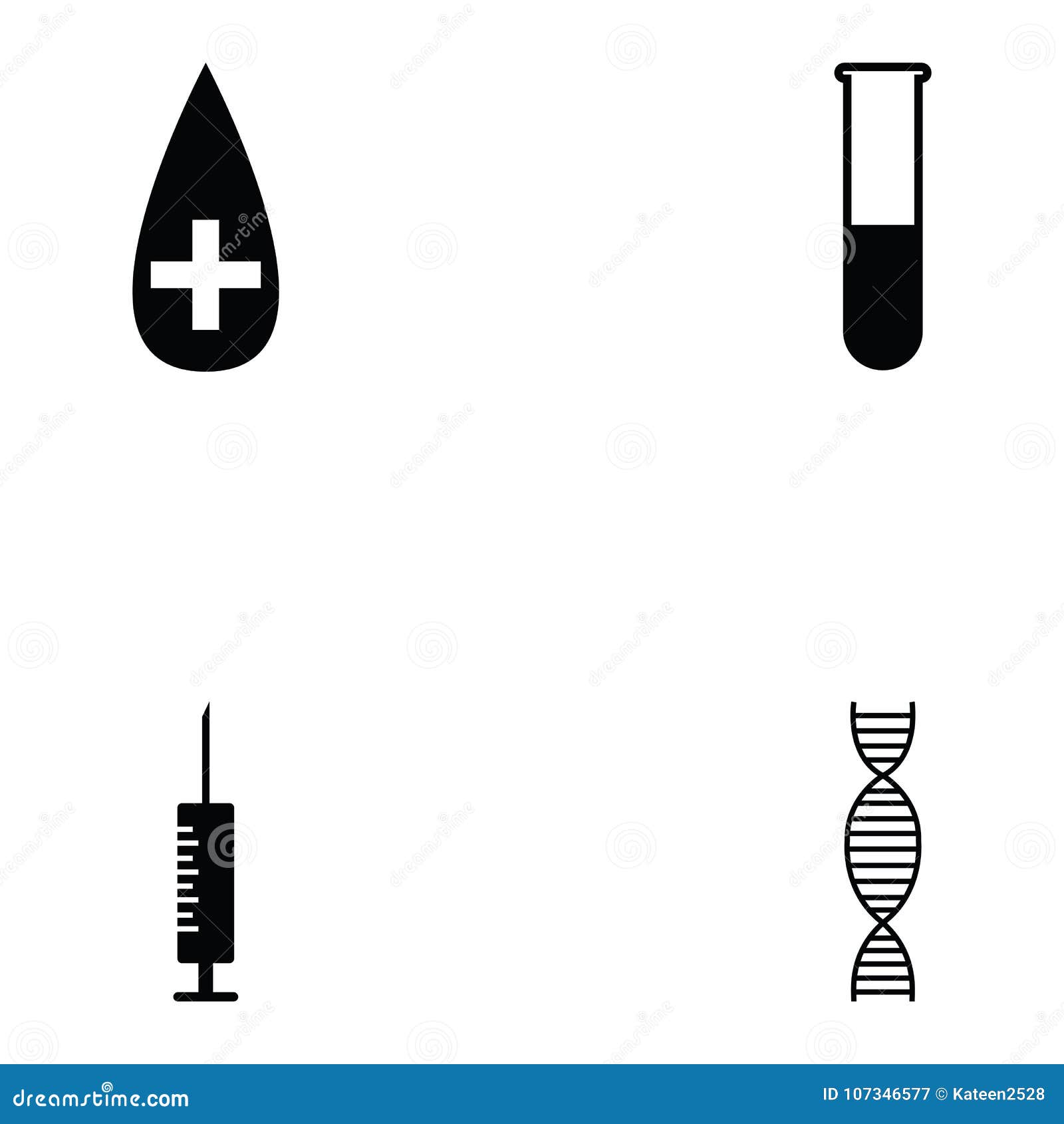 Blood icon set stock vector. Illustration of heart, flat - 107346577