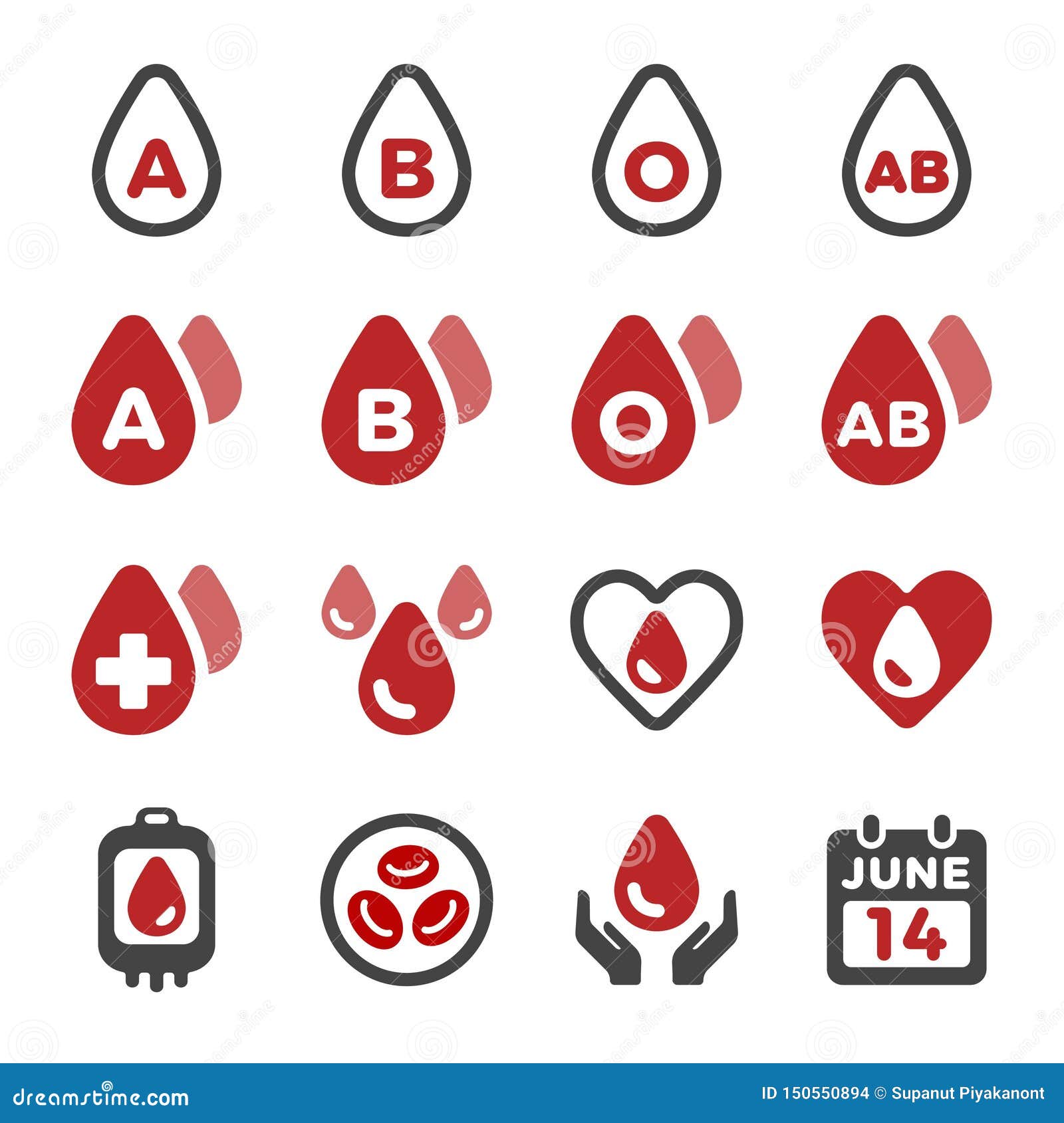 Blood icon set stock vector. Illustration of sign, droplet - 150550894