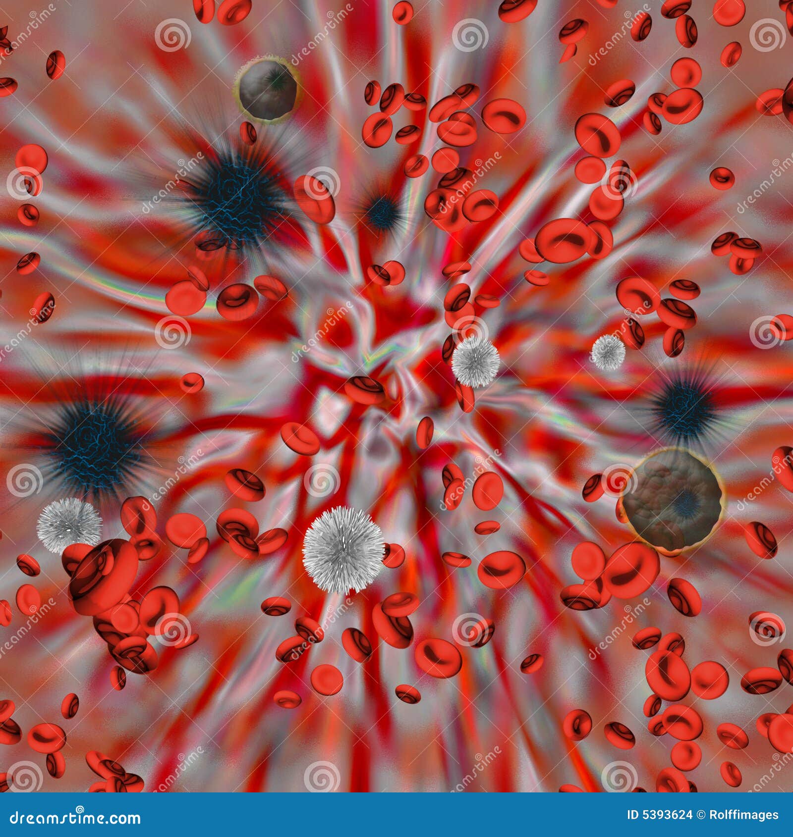 Blood Invasion stock illustration. Illustration of bacteria - 5393624