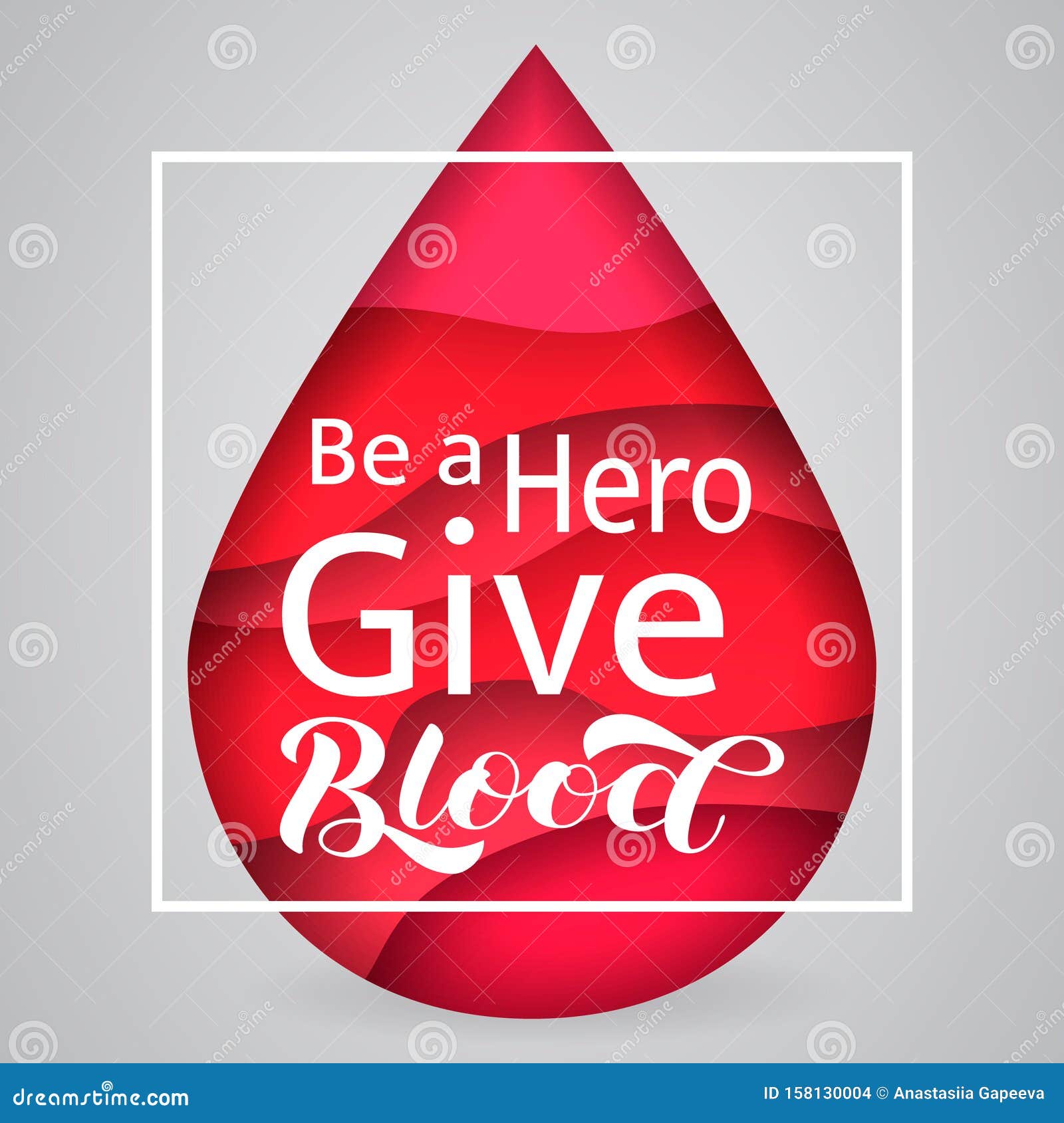 Blood Lettering with 3d Paper Cut Effect. Vector Illustration Stock ...