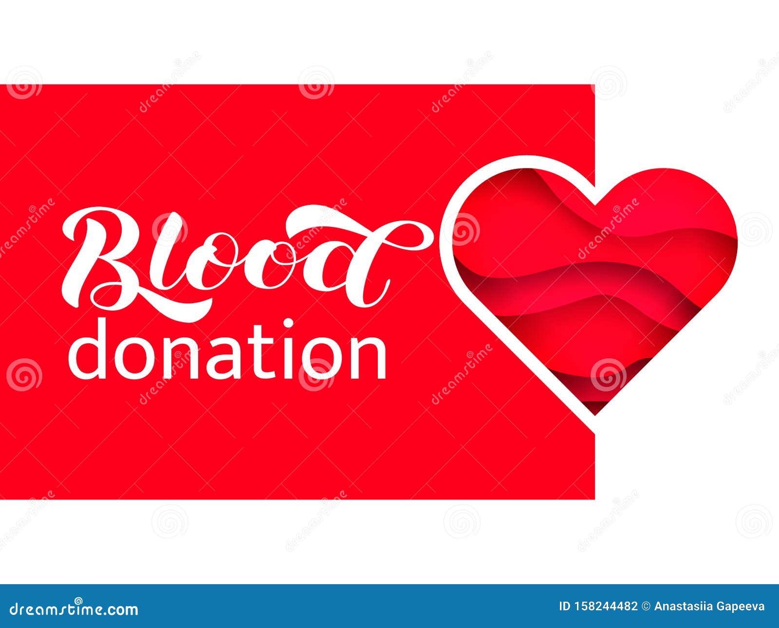 Blood Lettering With 3d Paper Cut Effect. Vector Illustration Royalty ...