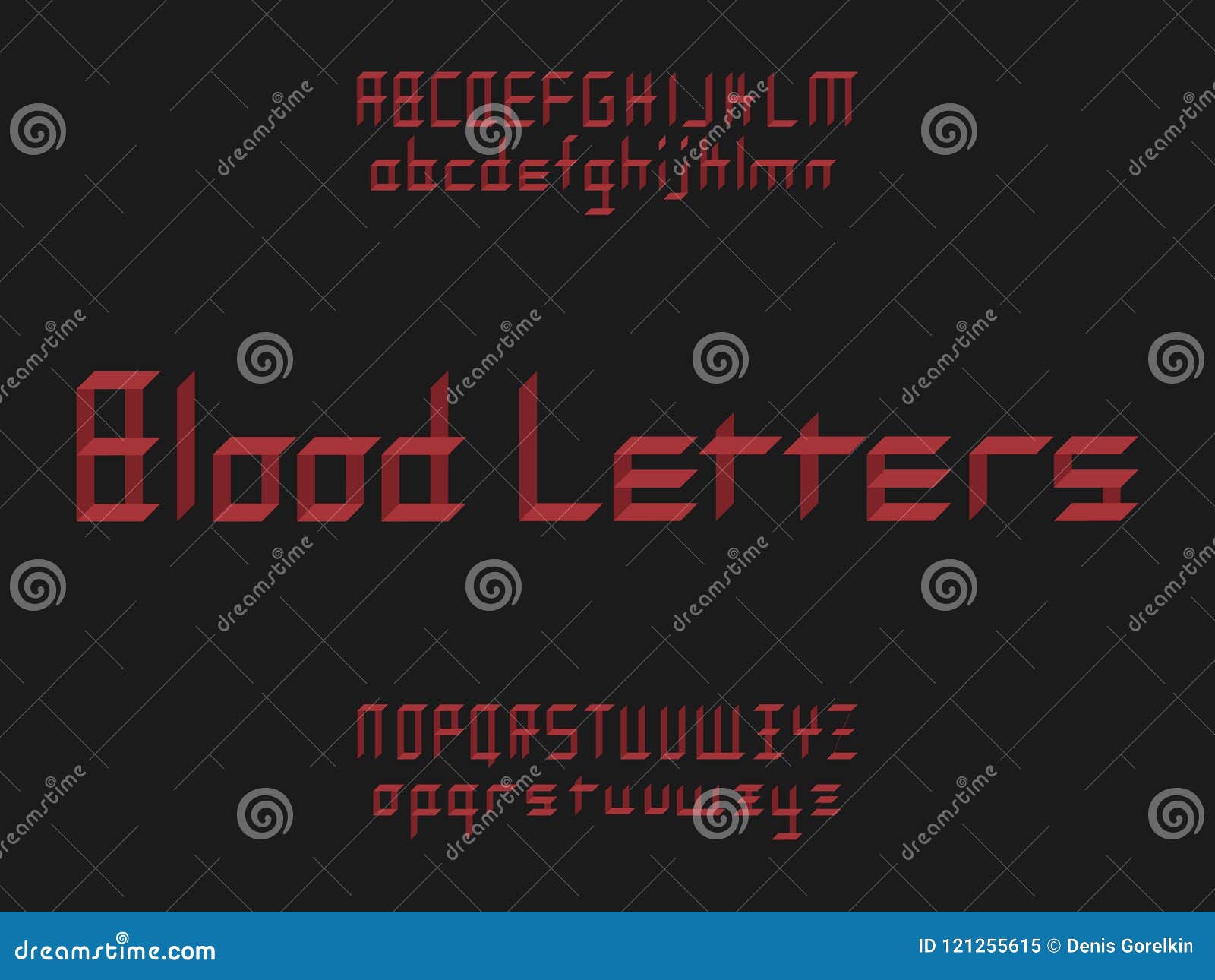 Blood Letters Font. Vector Alphabet Stock Vector - Illustration of font ...