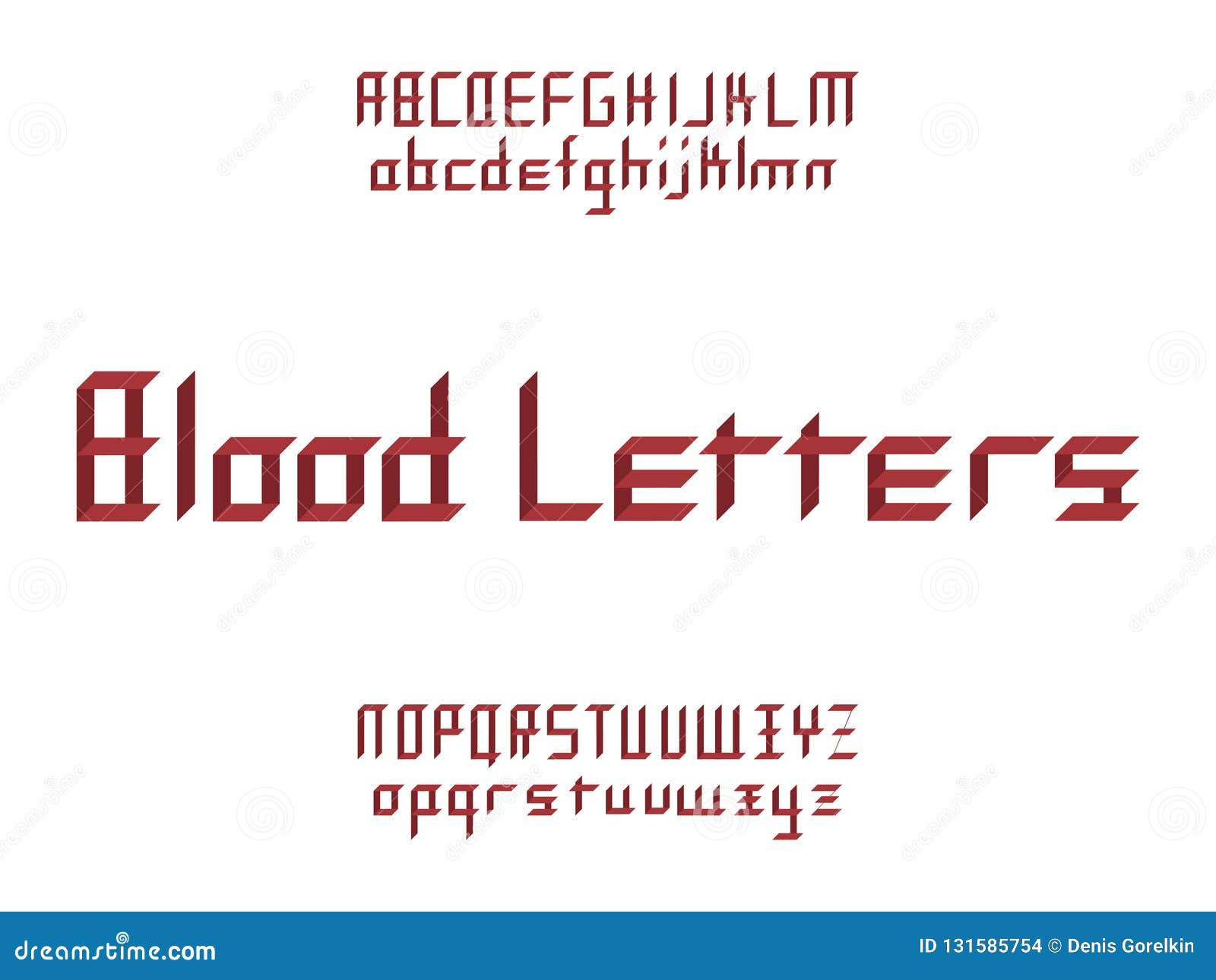 Blood Letters Font. Vector Alphabet Stock Vector - Illustration of ...