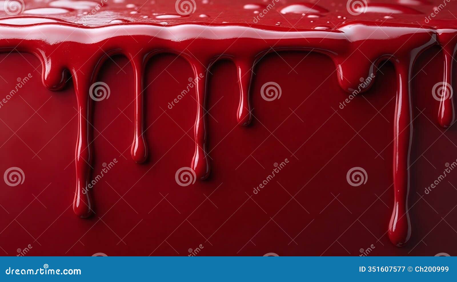 Blood-like Substance Dripping Horizontal Surface Deep Red Flowing Stock ...
