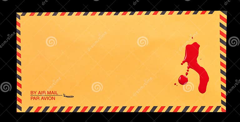 Blood on the Mail stock photo. Image of splash, stain - 23979974