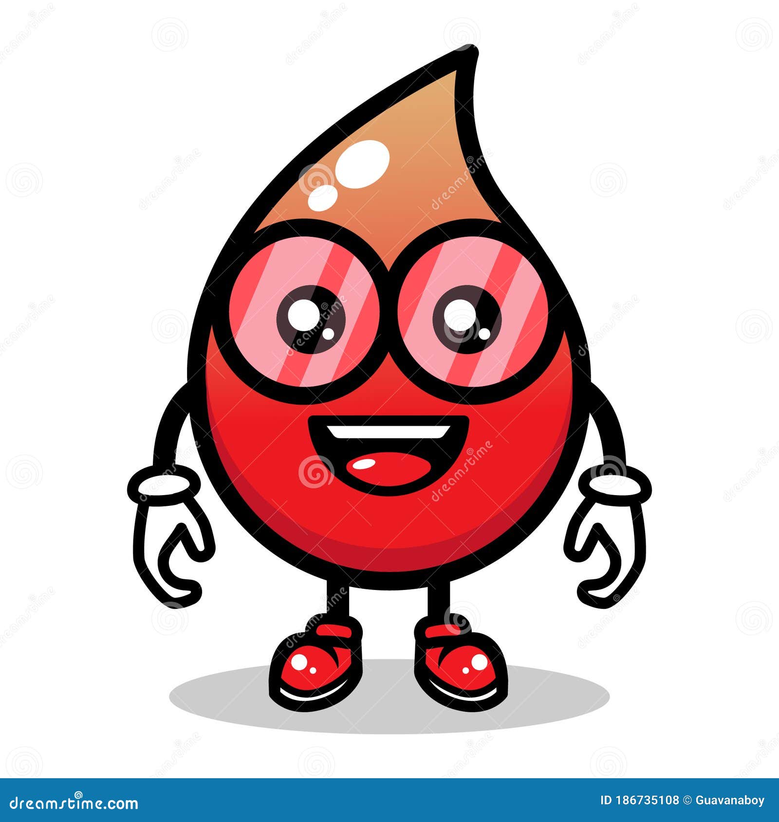 Cute Simple Minimalist Blood Mascot Design Illustration Stock Vector ...