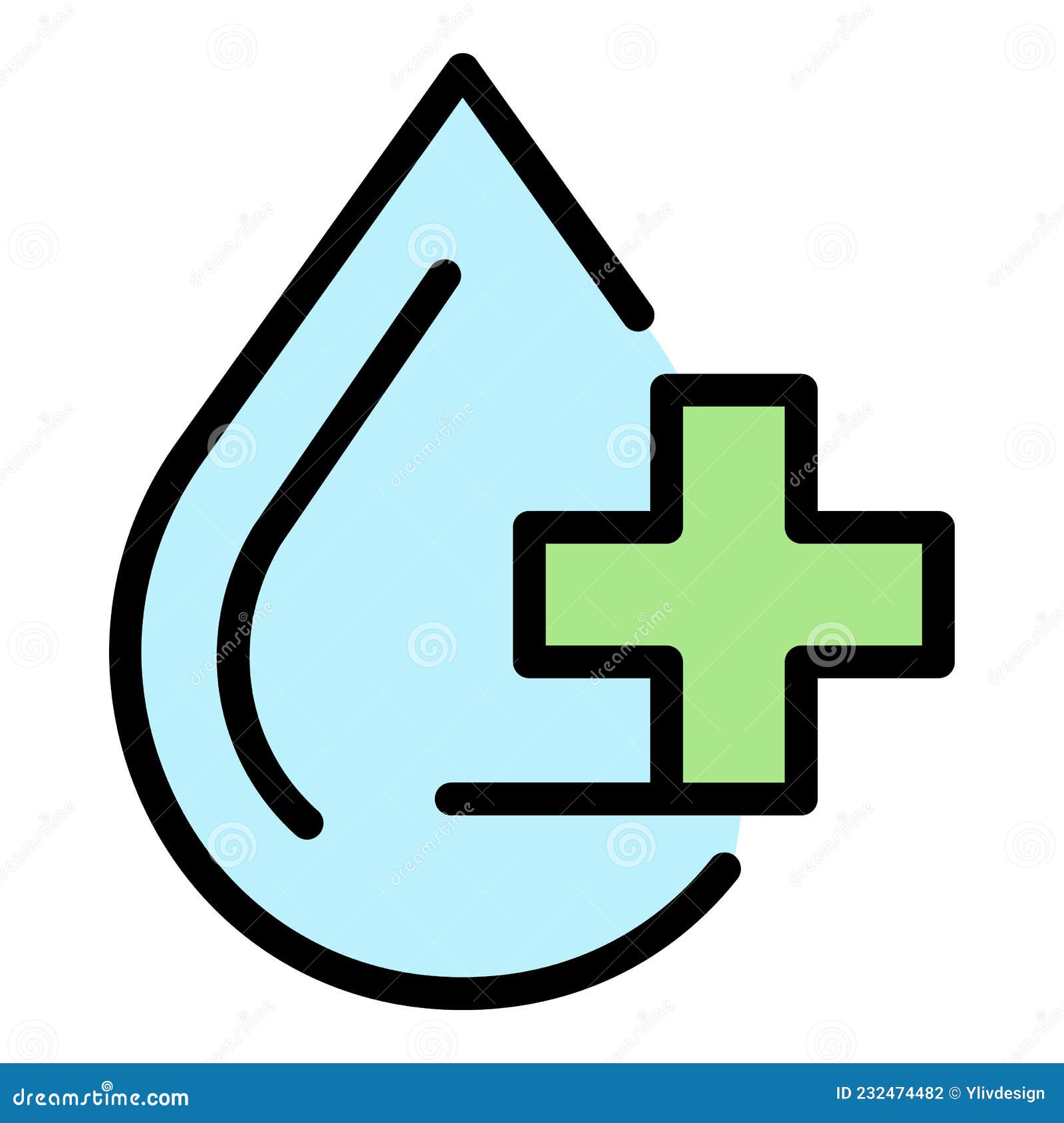 Blood Medical Drop Icon Color Outline Vector Stock Vector ...