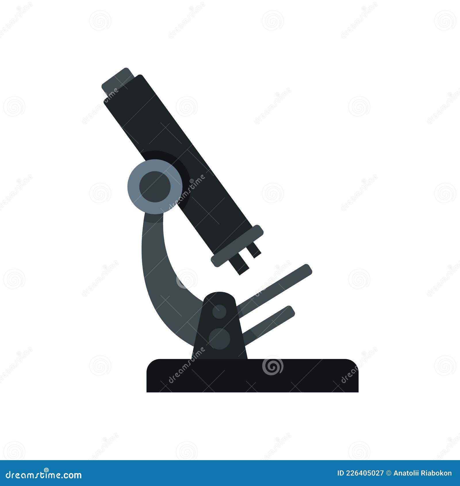 Blood Microscope Icon Flat Isolated Vector Stock Vector - Illustration ...