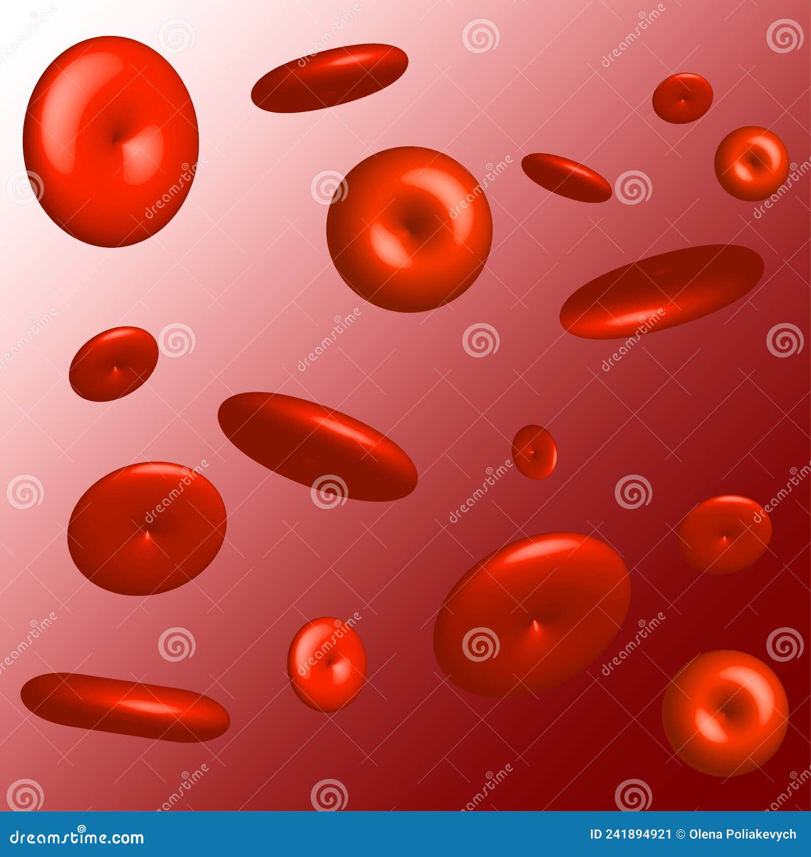 Blood Molecules. Red Background. 3d Vector Illustration Icon Stock ...