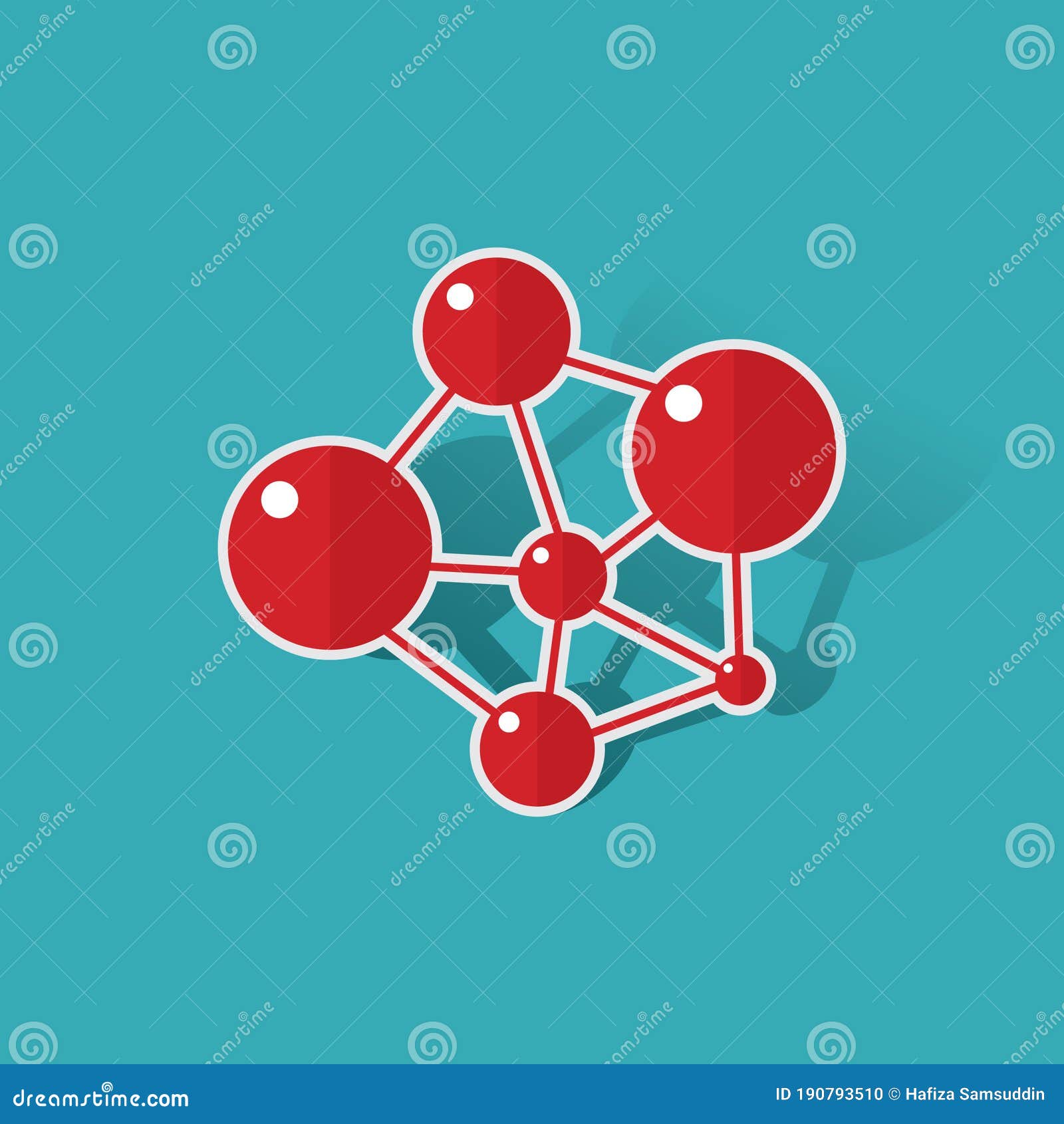 Blood Molecules. Vector Illustration Decorative Design Stock Vector ...