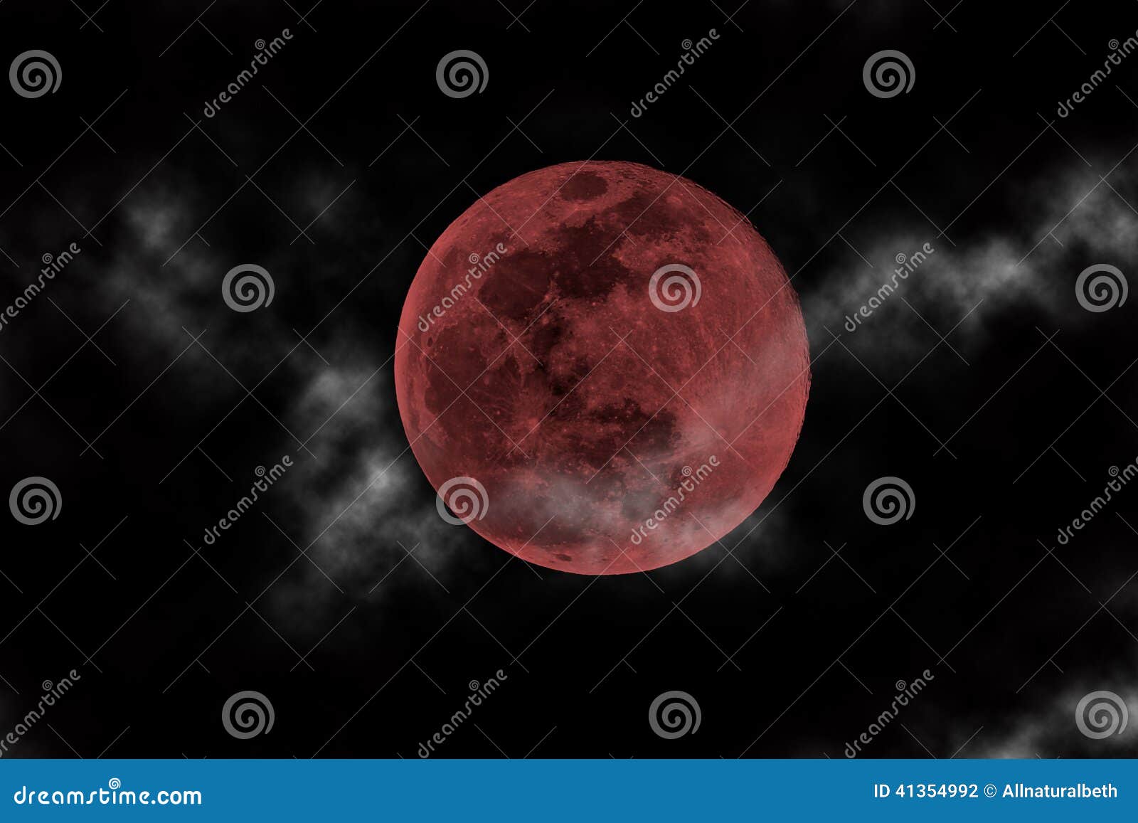 Blood Moon Sunset Sea Ship On Horizon Line Bird Fly On Night Cloud ...