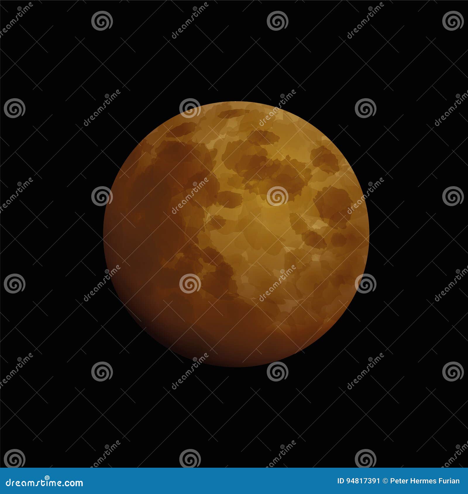 Blood Moon Lunar Eclipse stock vector. Illustration of round - 94817391