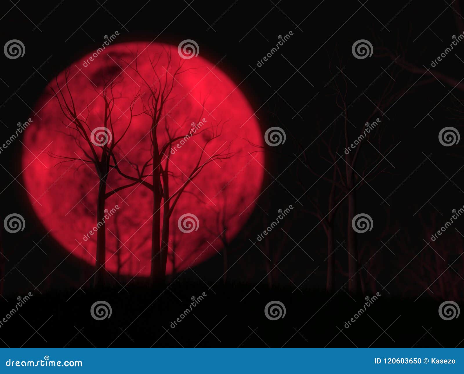 Blood Moon, Total Lunar Eclipse - Vector | CartoonDealer.com #124889116