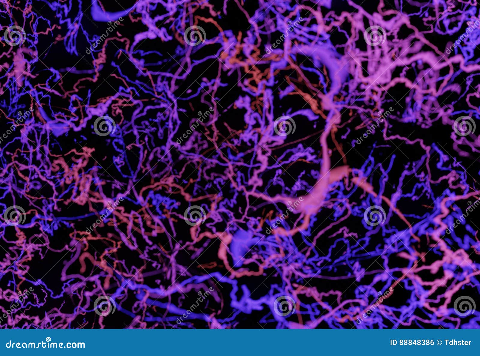 Blood or Neuron Links System Red and Blue 3d Illustration Stock ...
