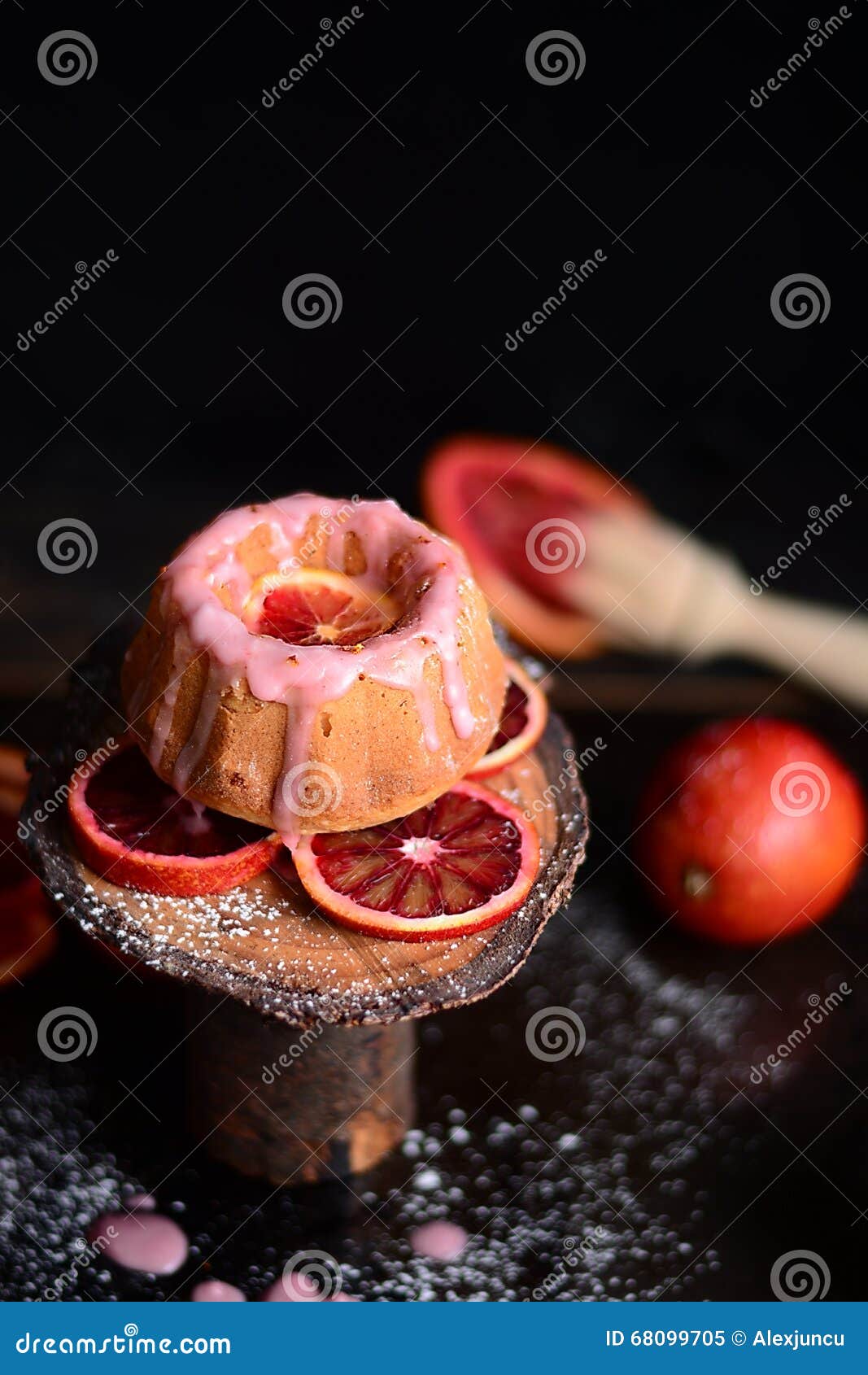 Blood Orange Sponge Cake stock image. Image of cream - 68099705