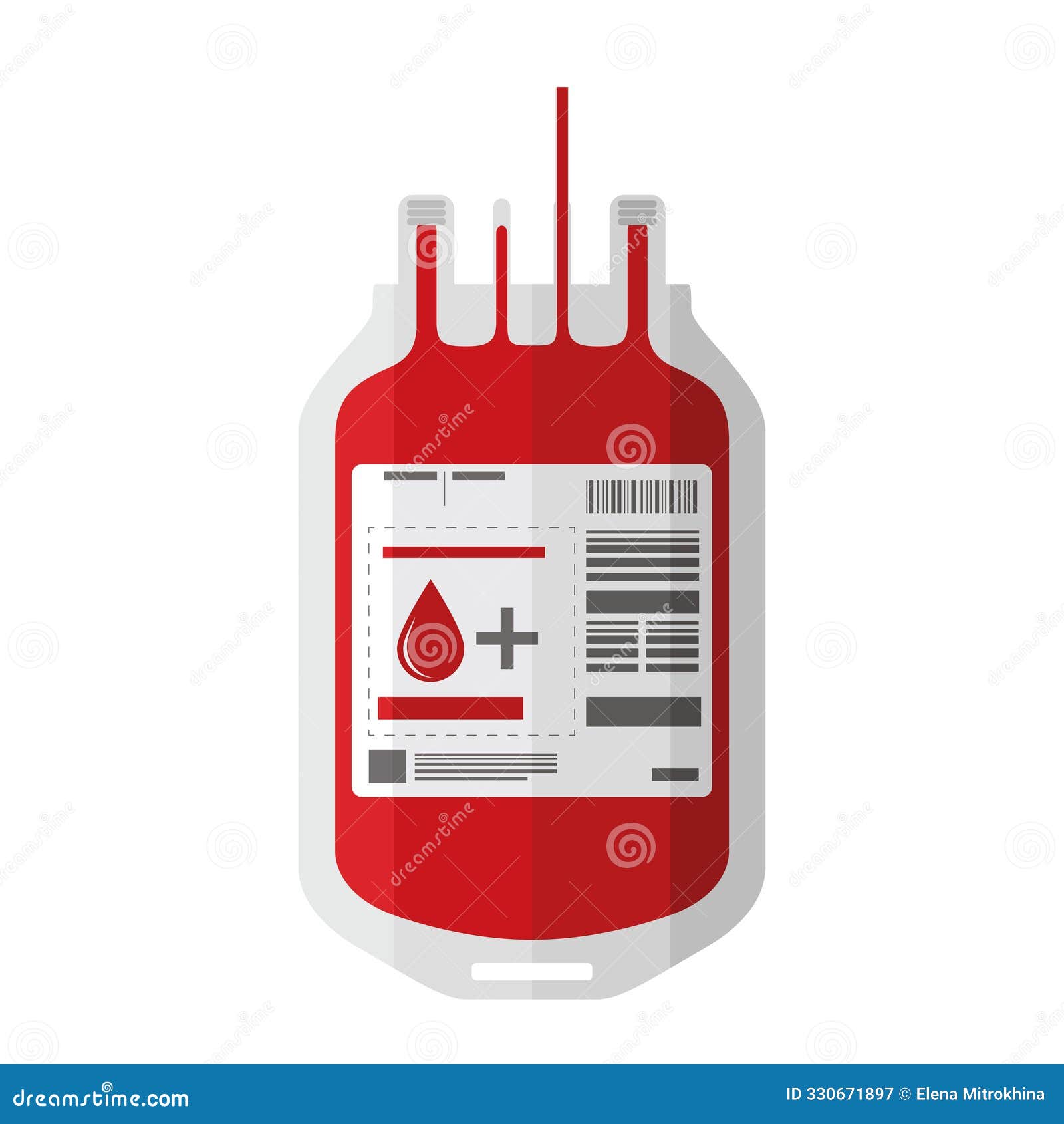 Blood Pack or Blood Bag. Donation. a Special Plastic Container for ...