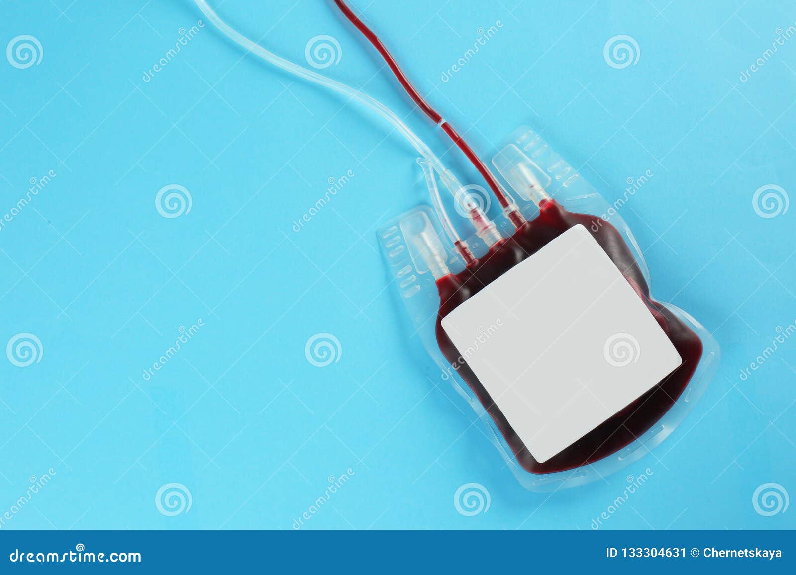 Blood Pack on Color Background, Top View with Space for Tex Stock Image ...