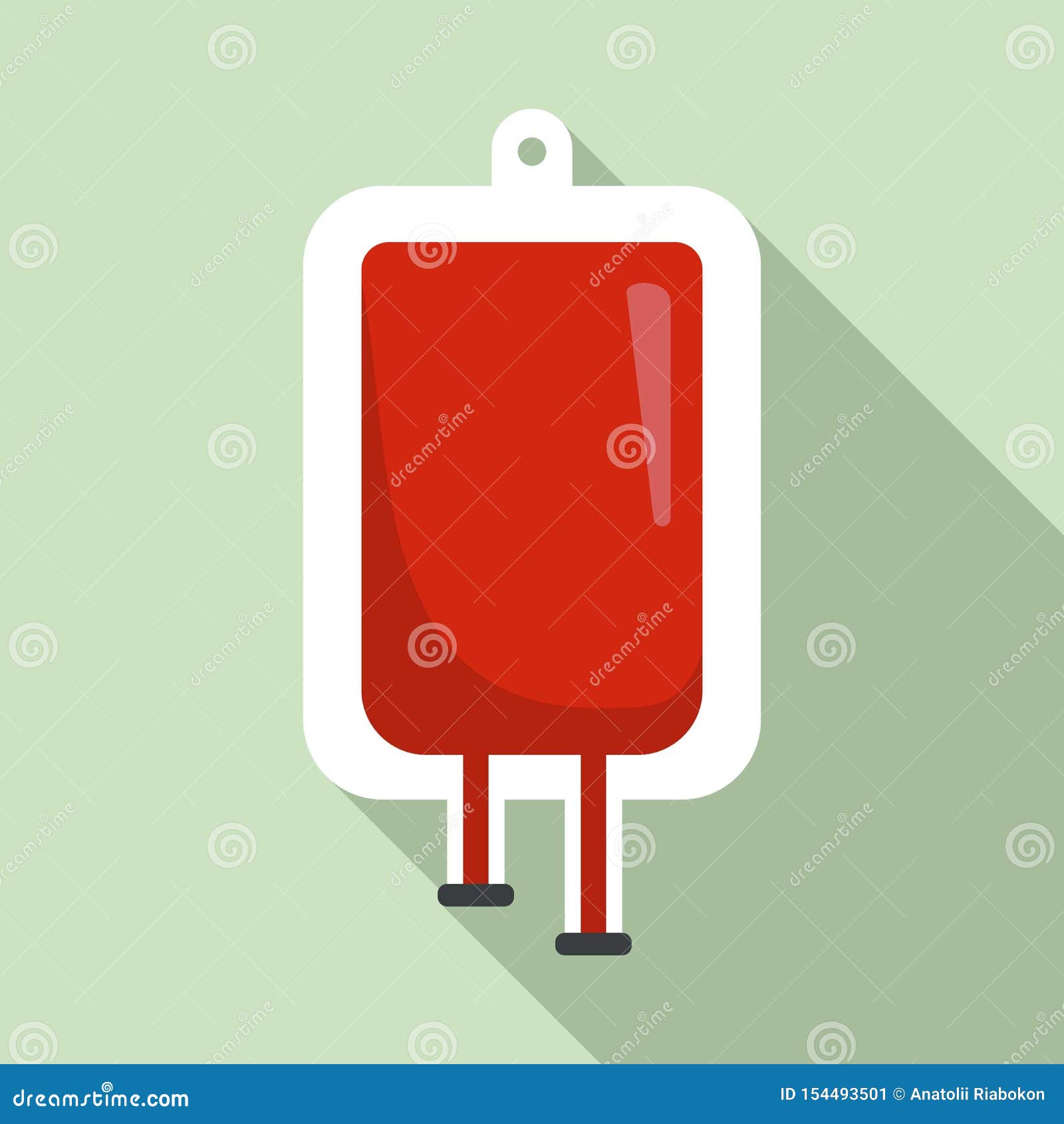 Blood Pack Icon, Flat Style Stock Vector - Illustration of hospital ...