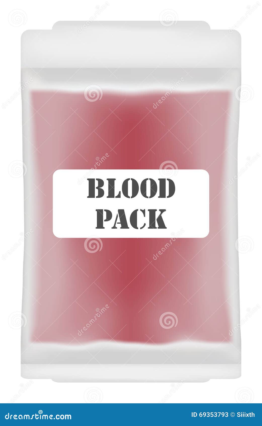 Blood Pack And Syringe Isolated Medical Tools Injection And Transfusion ...
