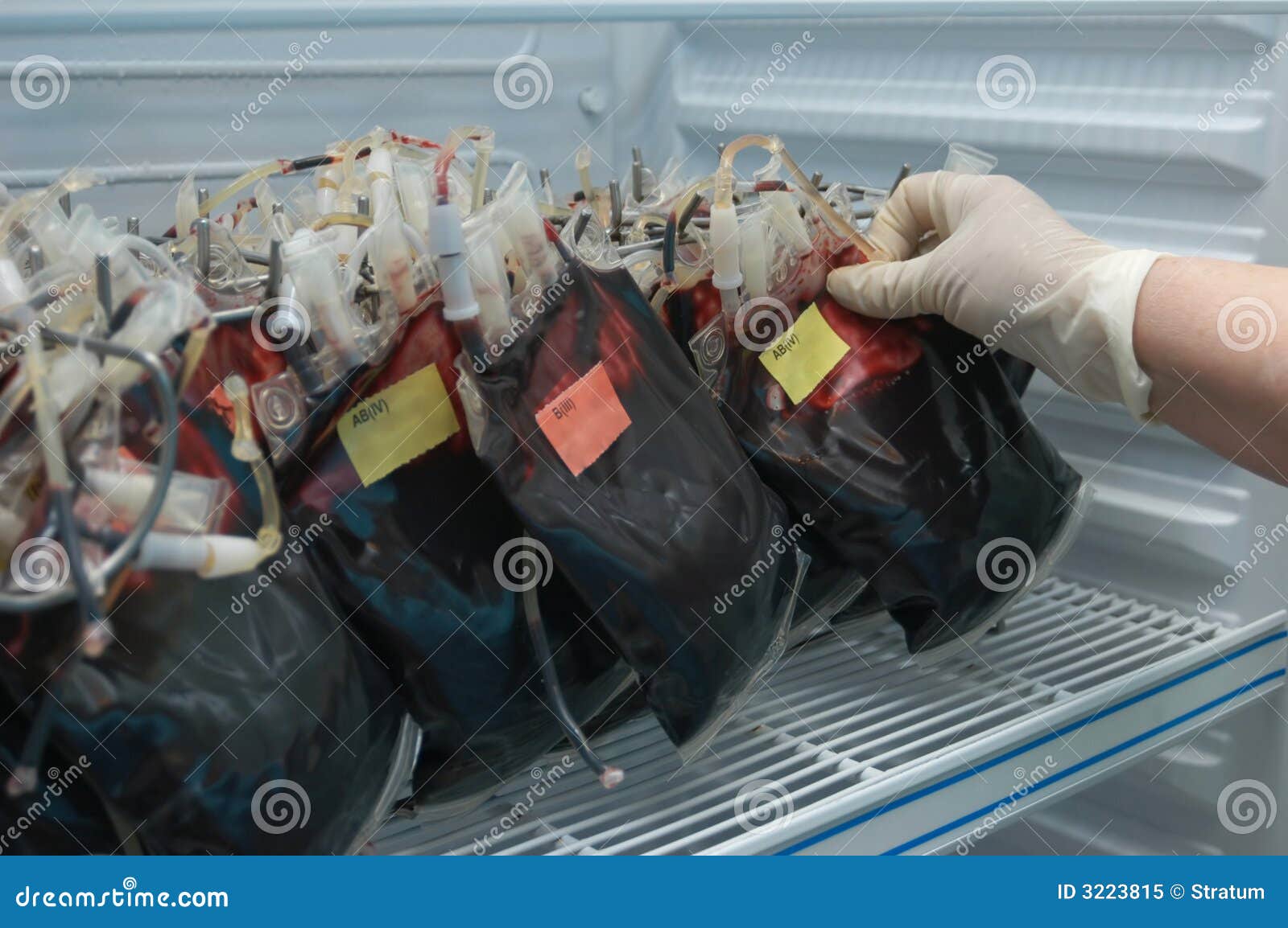 Blood in packages stock image. Image of cure, analysis - 3223815